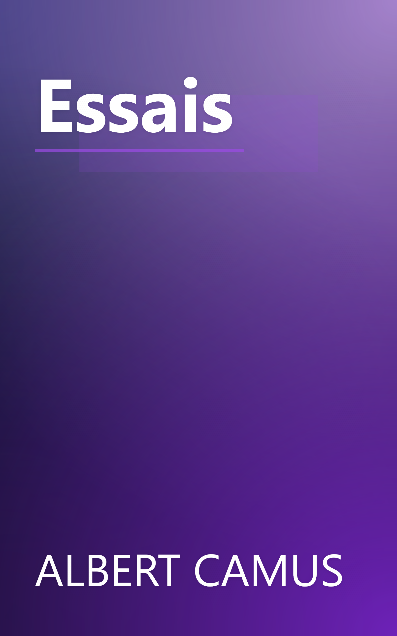 Essais book cover