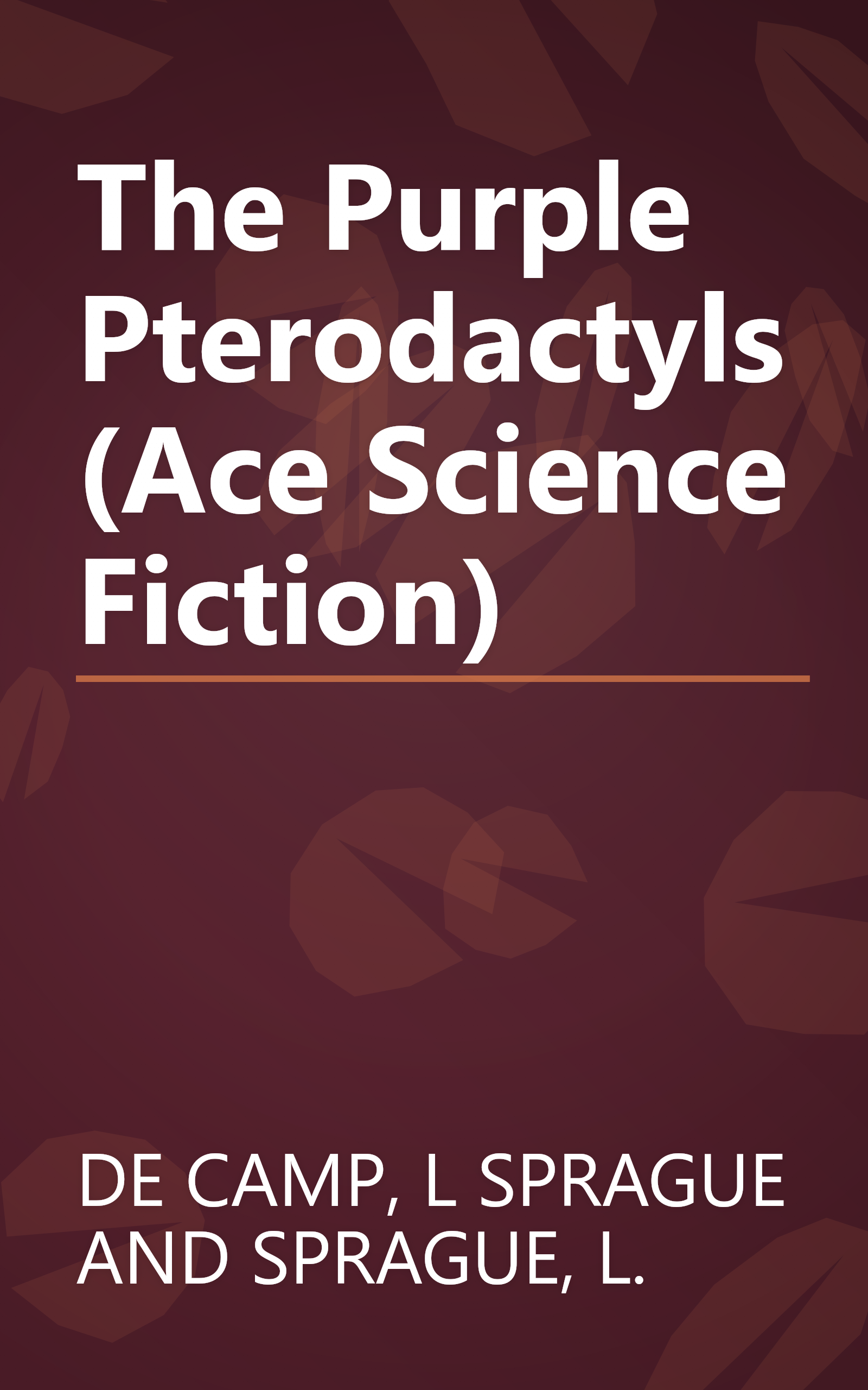 The Purple Pterodactyls (Ace Science Fiction) book cover
