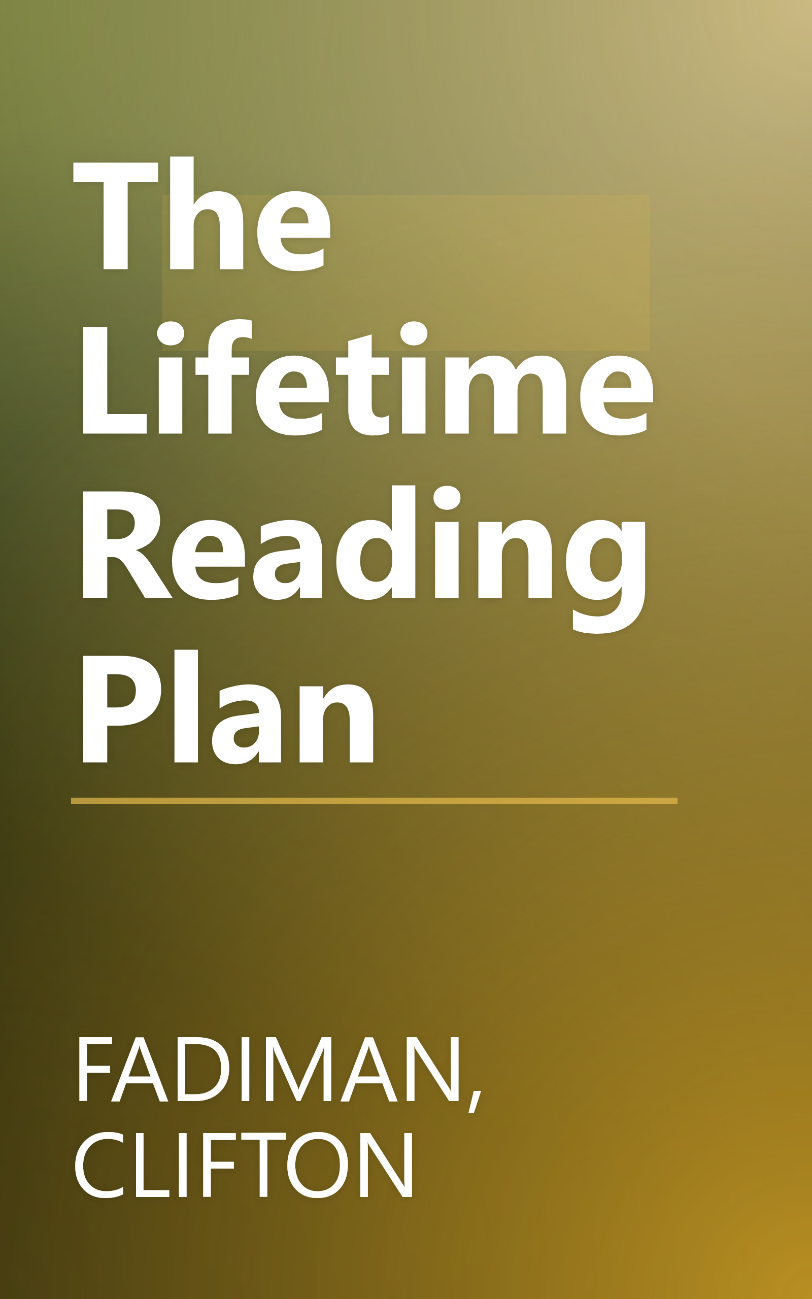 The Lifetime Reading Plan book cover