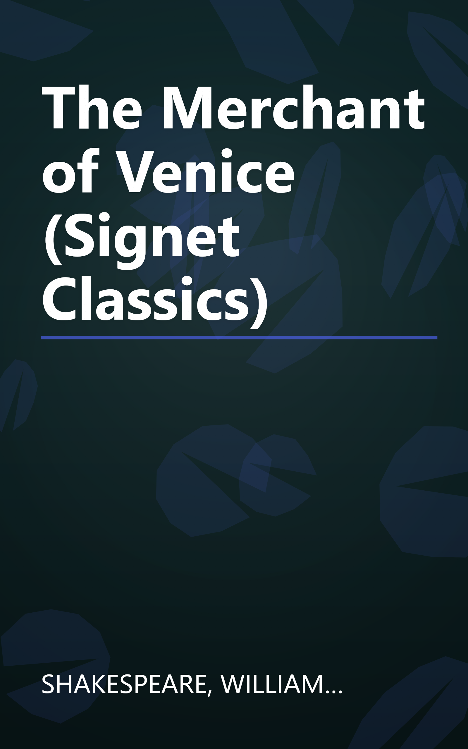 The Merchant of Venice (Signet Classics) book cover
