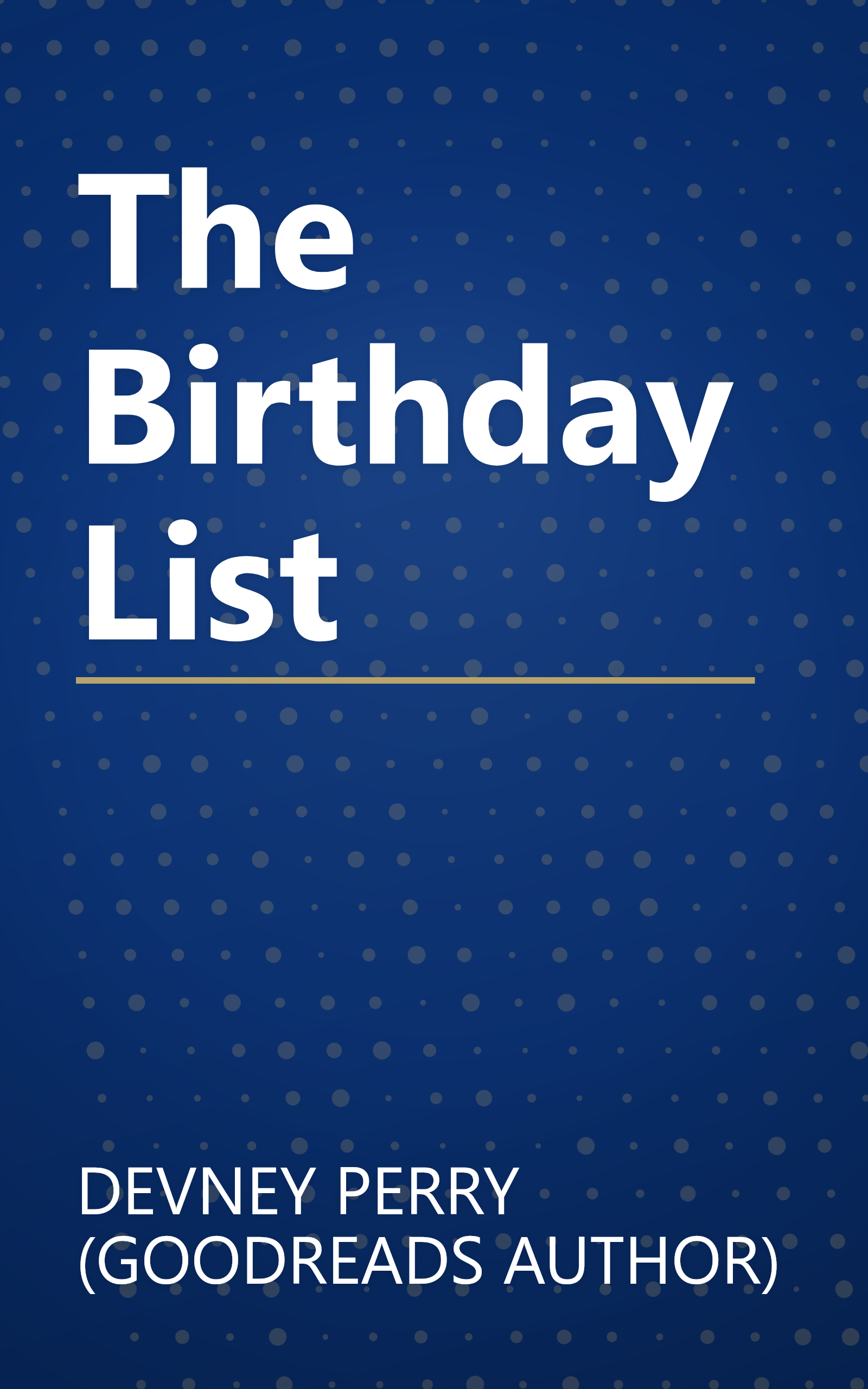 The Birthday List book cover