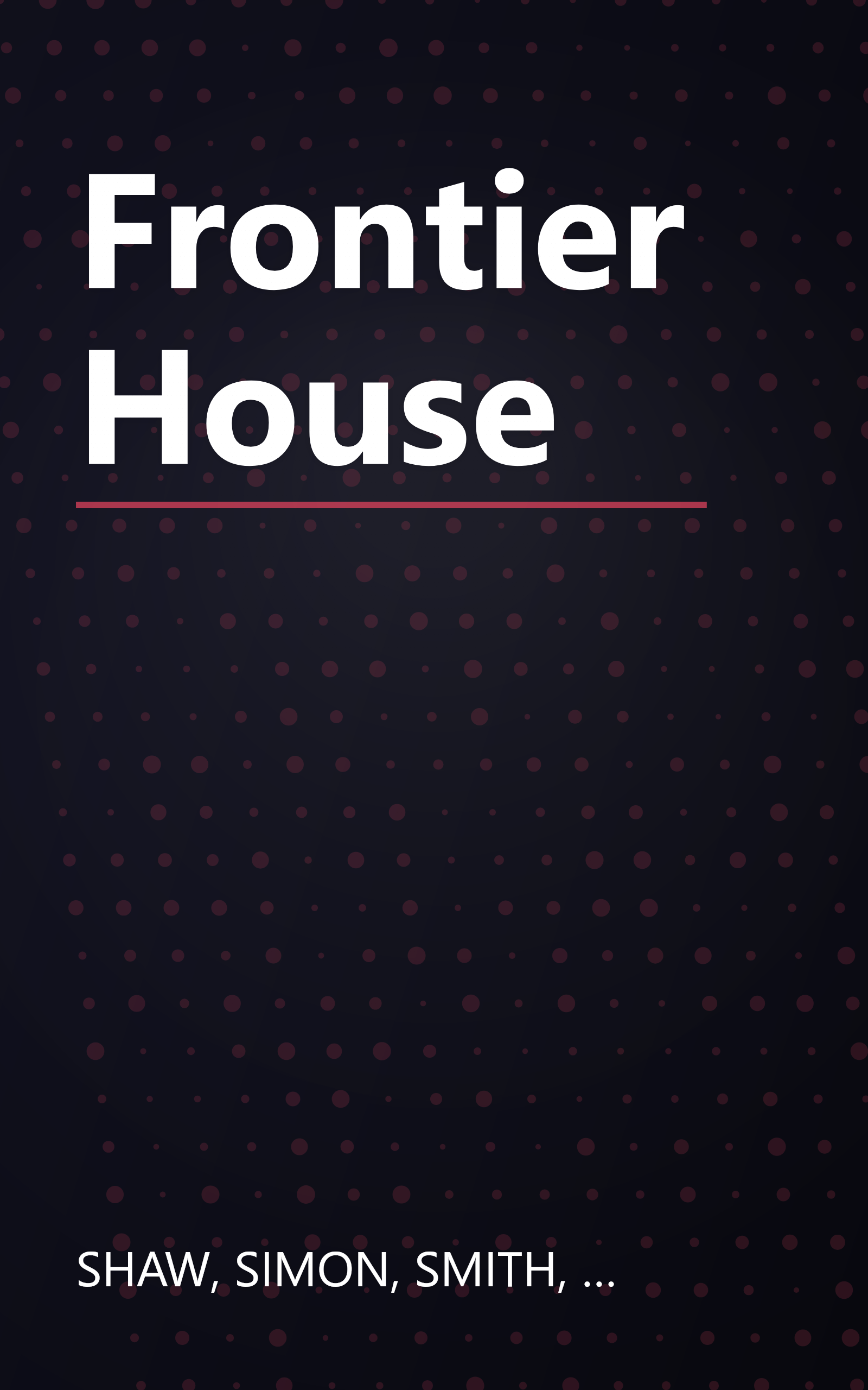 Frontier House book cover
