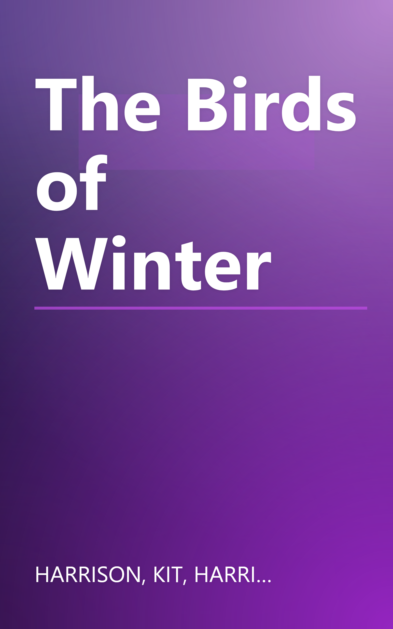 The Birds of Winter book cover