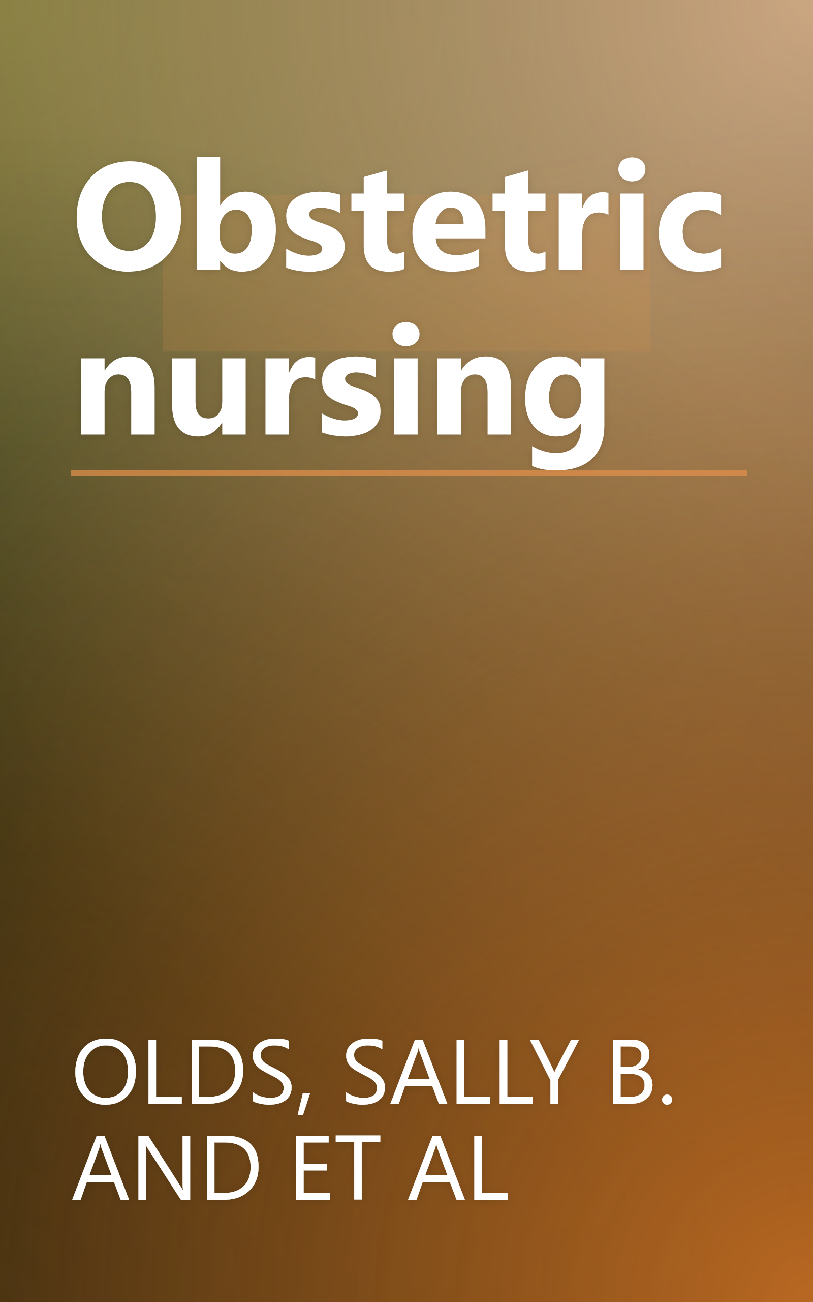 Obstetric nursing book cover