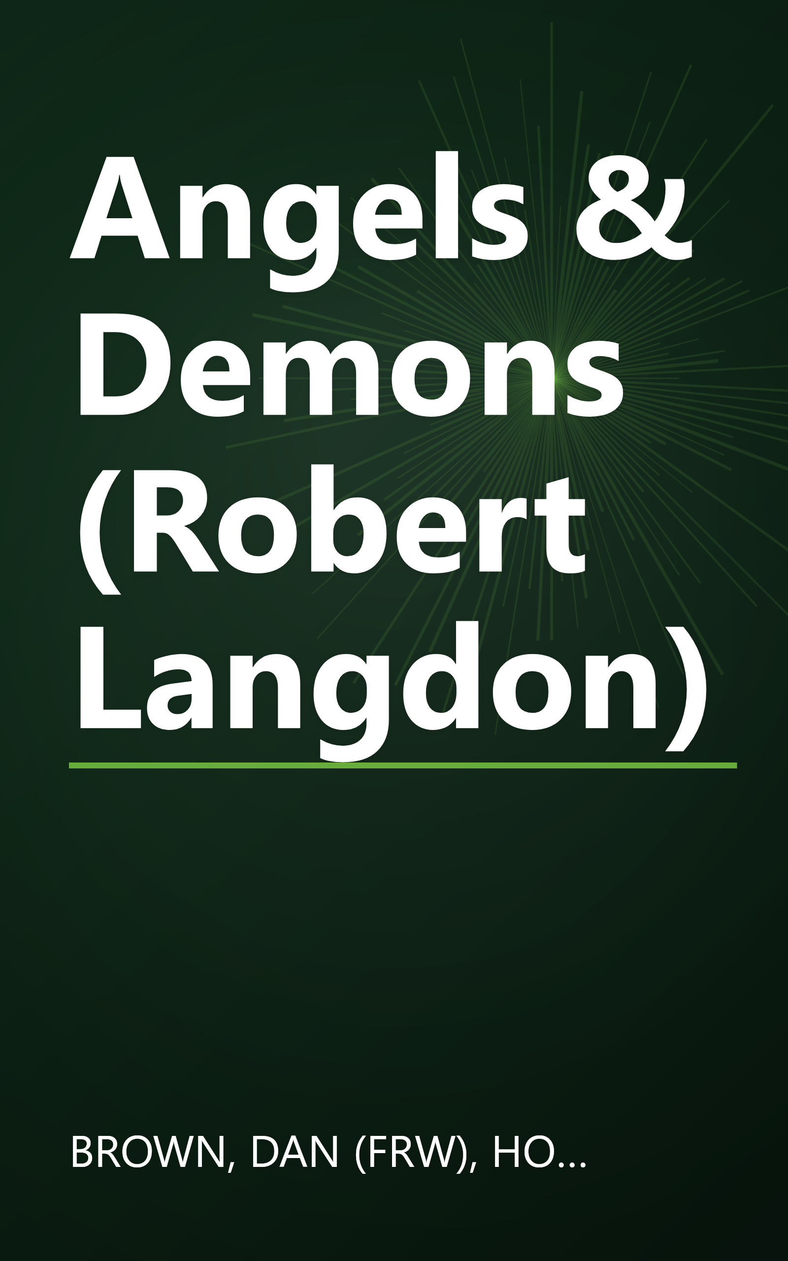 Angels & Demons (Robert Langdon) book cover