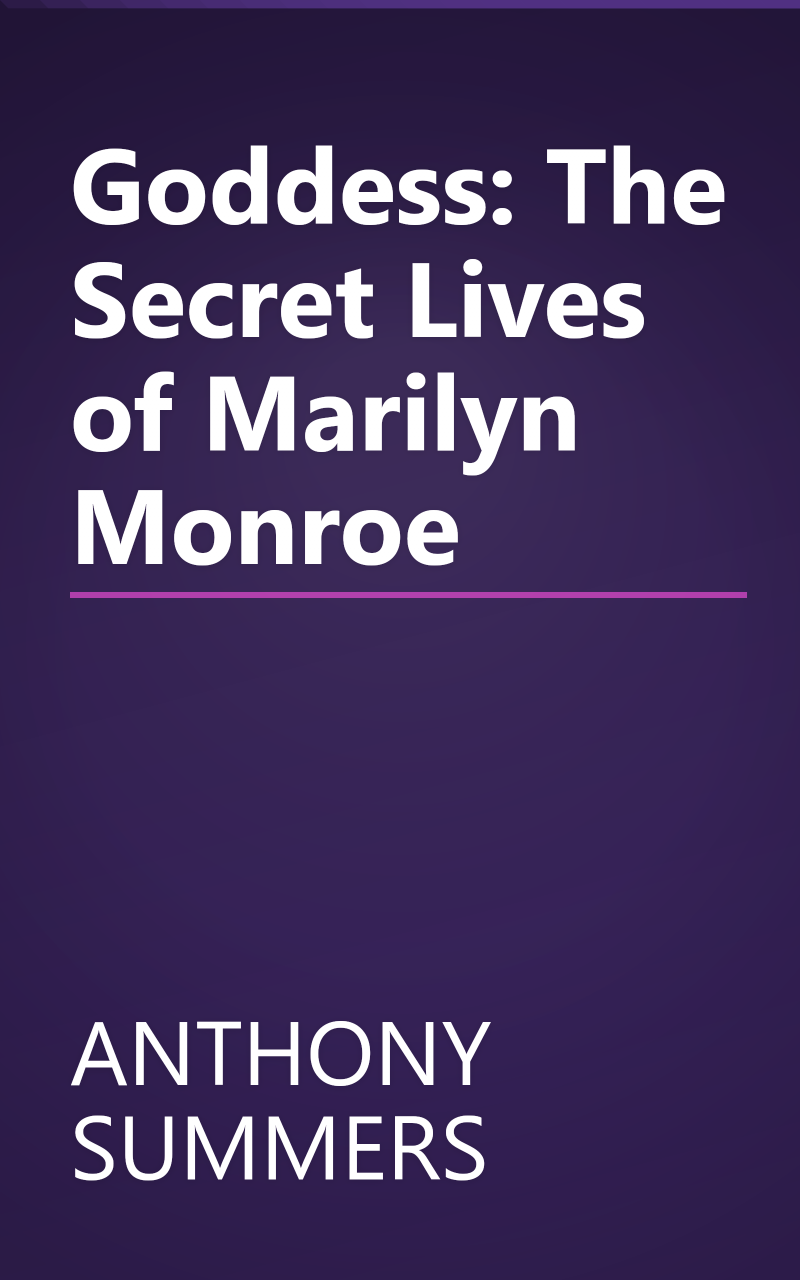 Goddess: The Secret Lives of Marilyn Monroe book cover