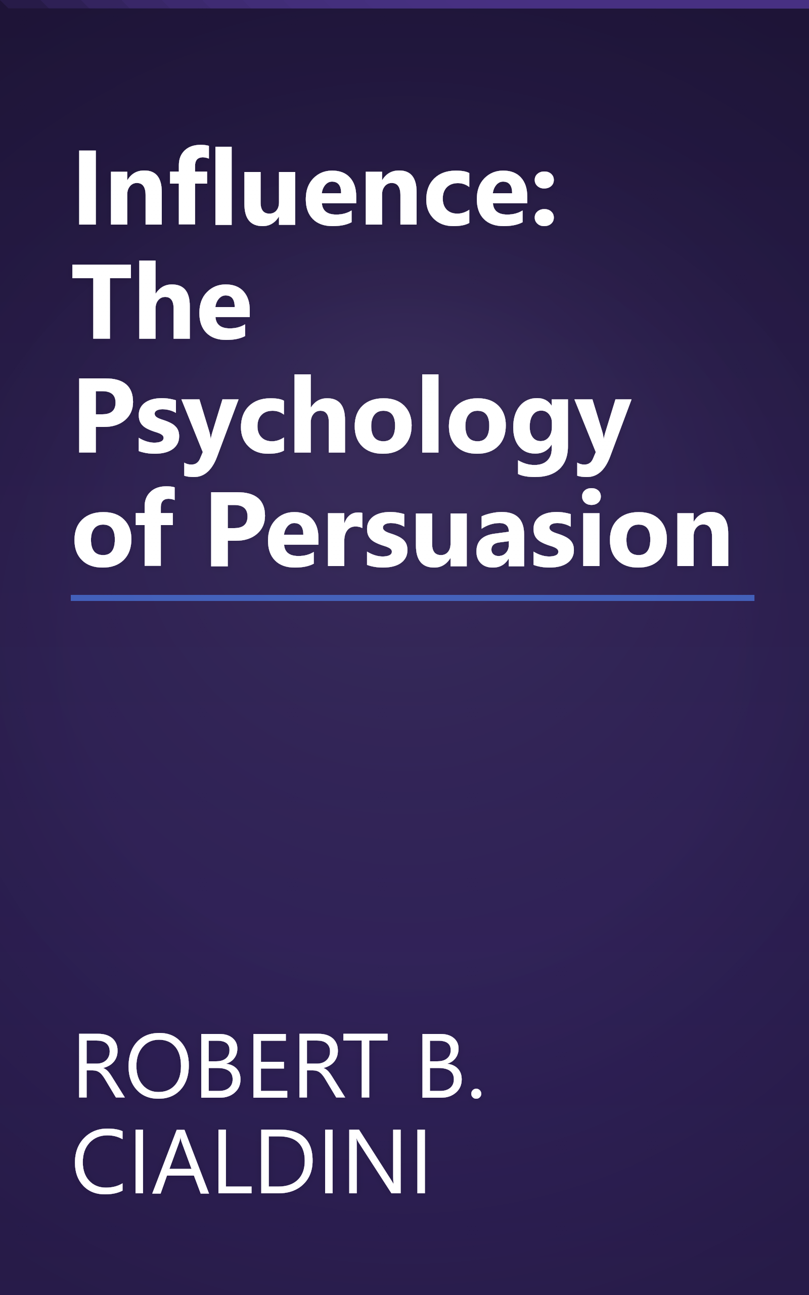 Influence: The Psychology of Persuasion book cover