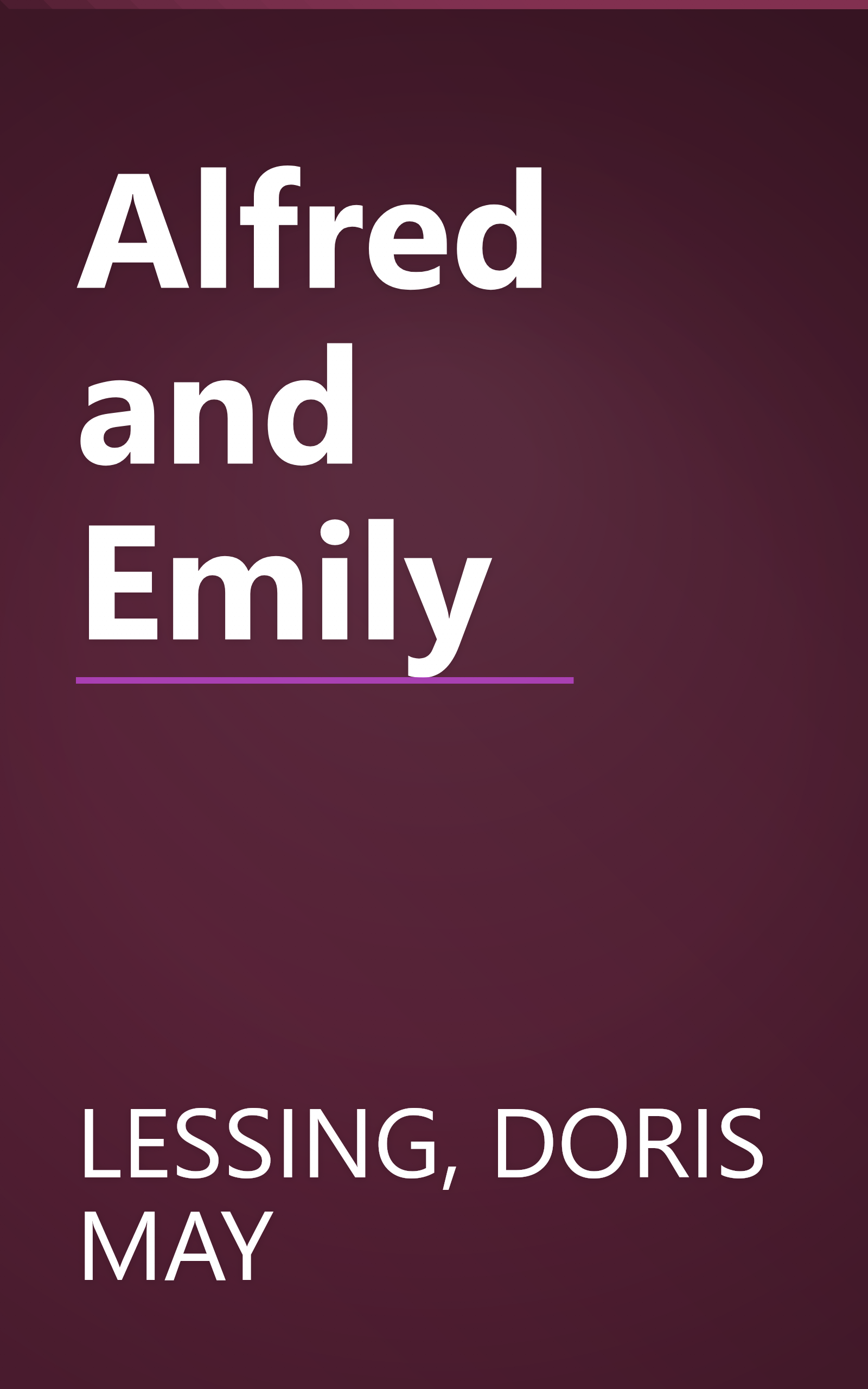 Alfred and Emily book cover