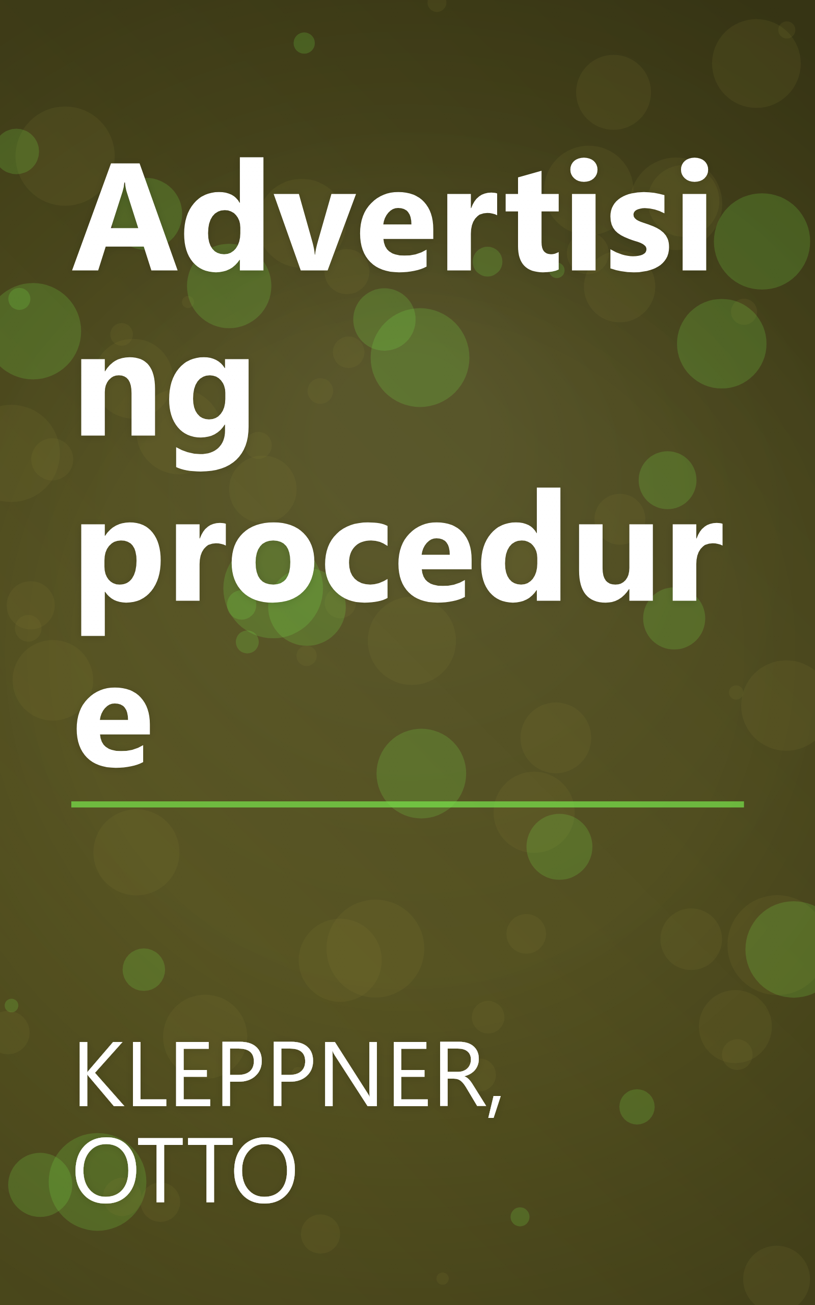 Advertising procedure book cover