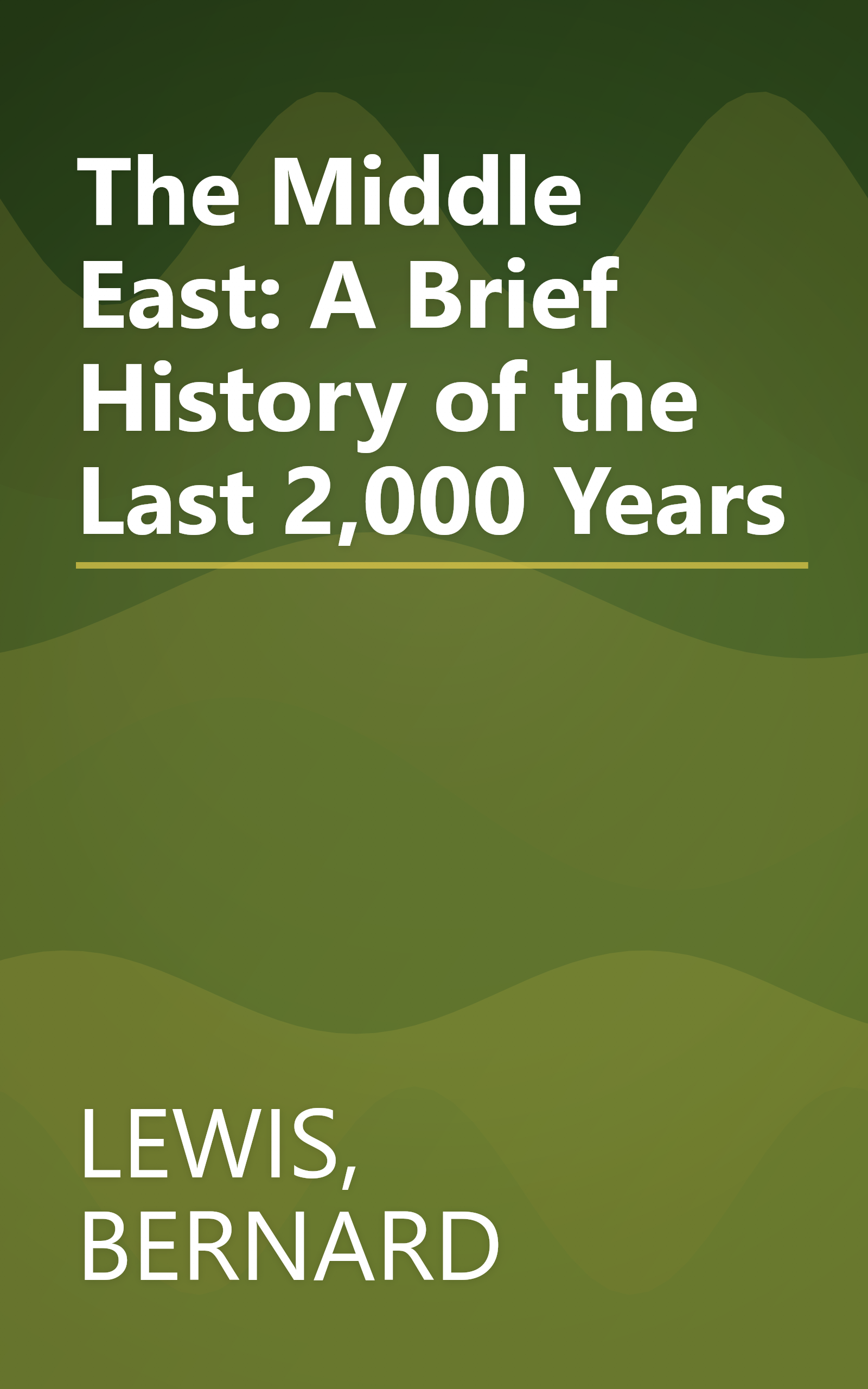 The Middle East: A Brief History of the Last 2,000 Years book cover