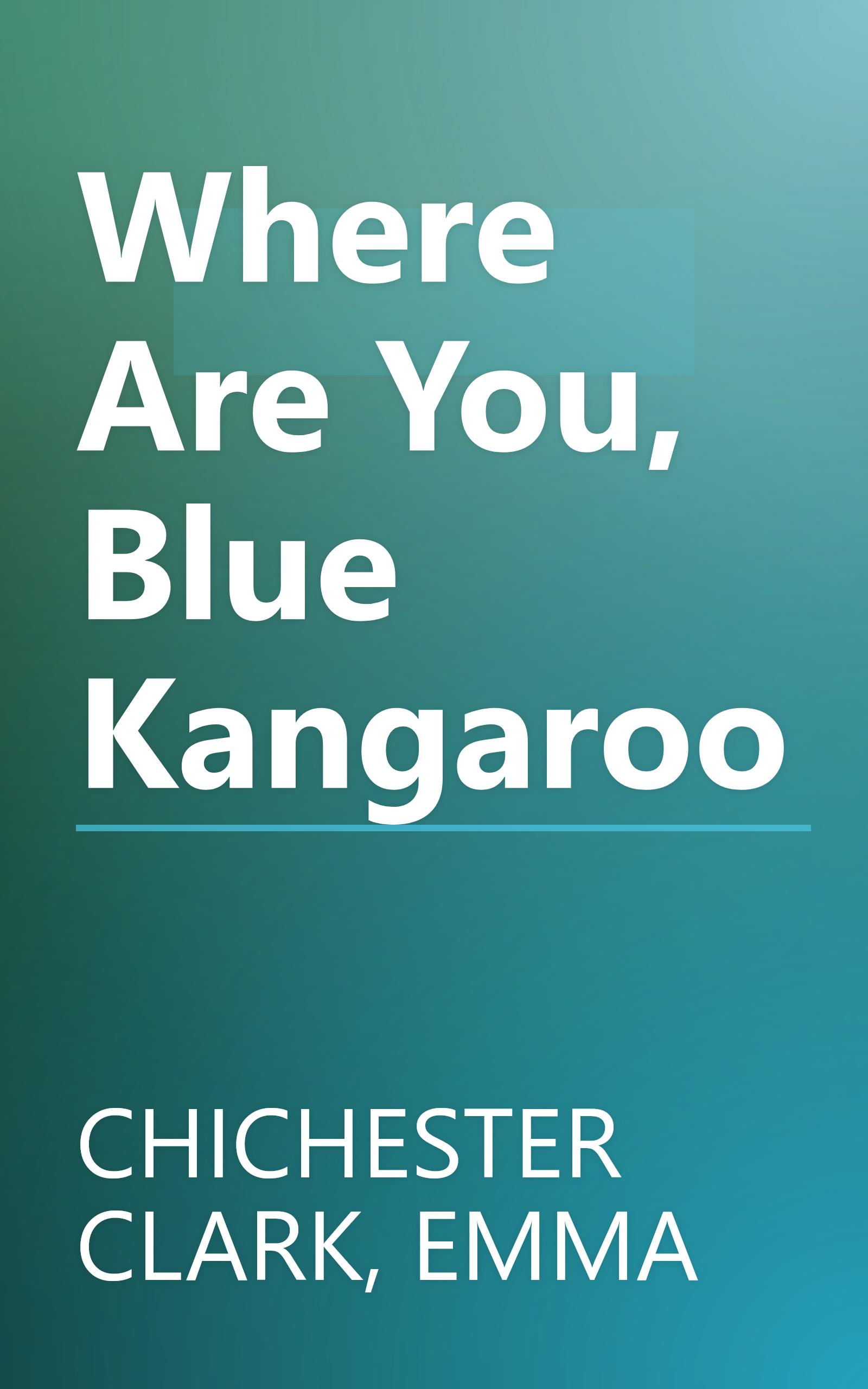 Where Are You, Blue Kangaroo book cover