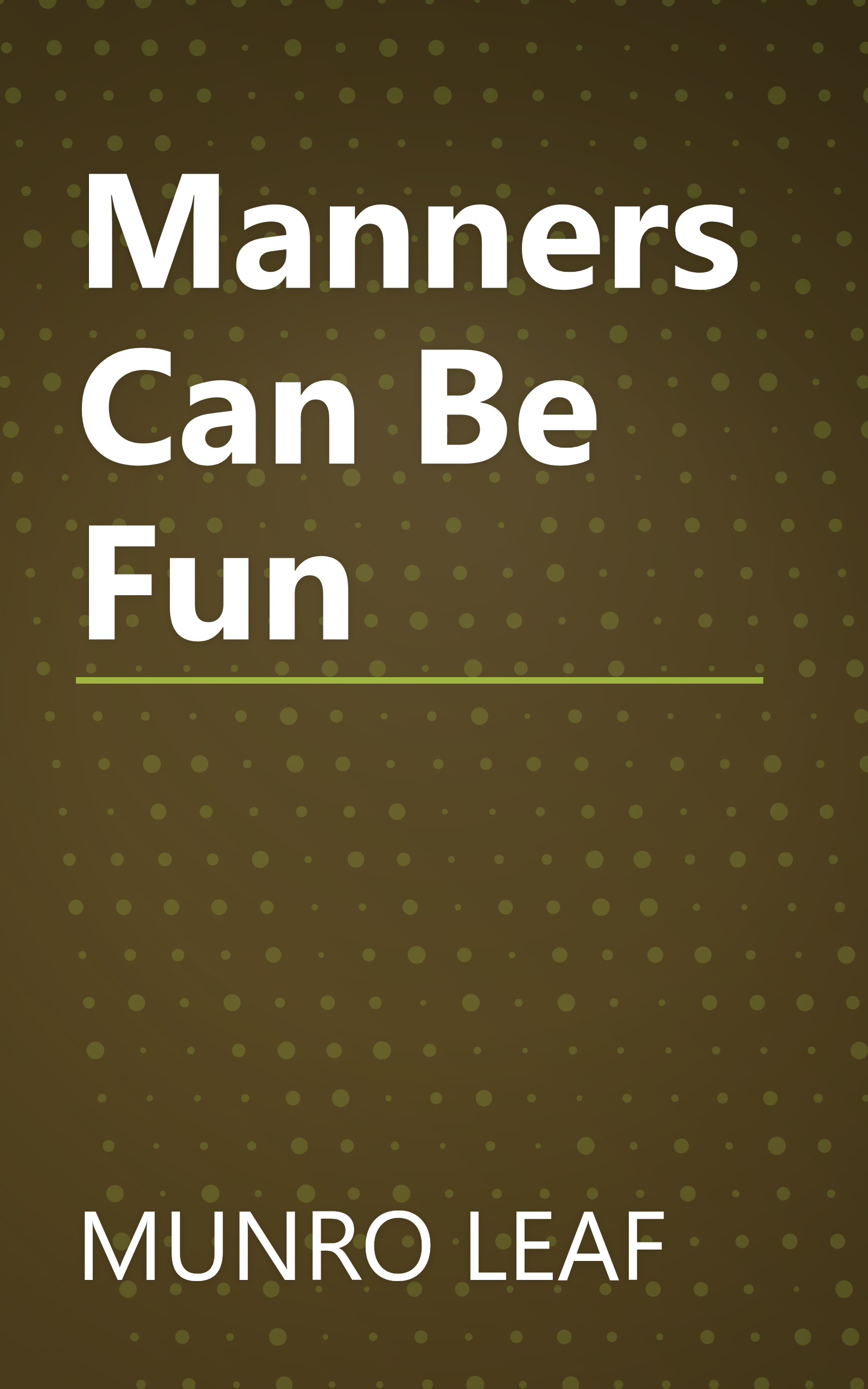 Manners Can Be Fun book cover