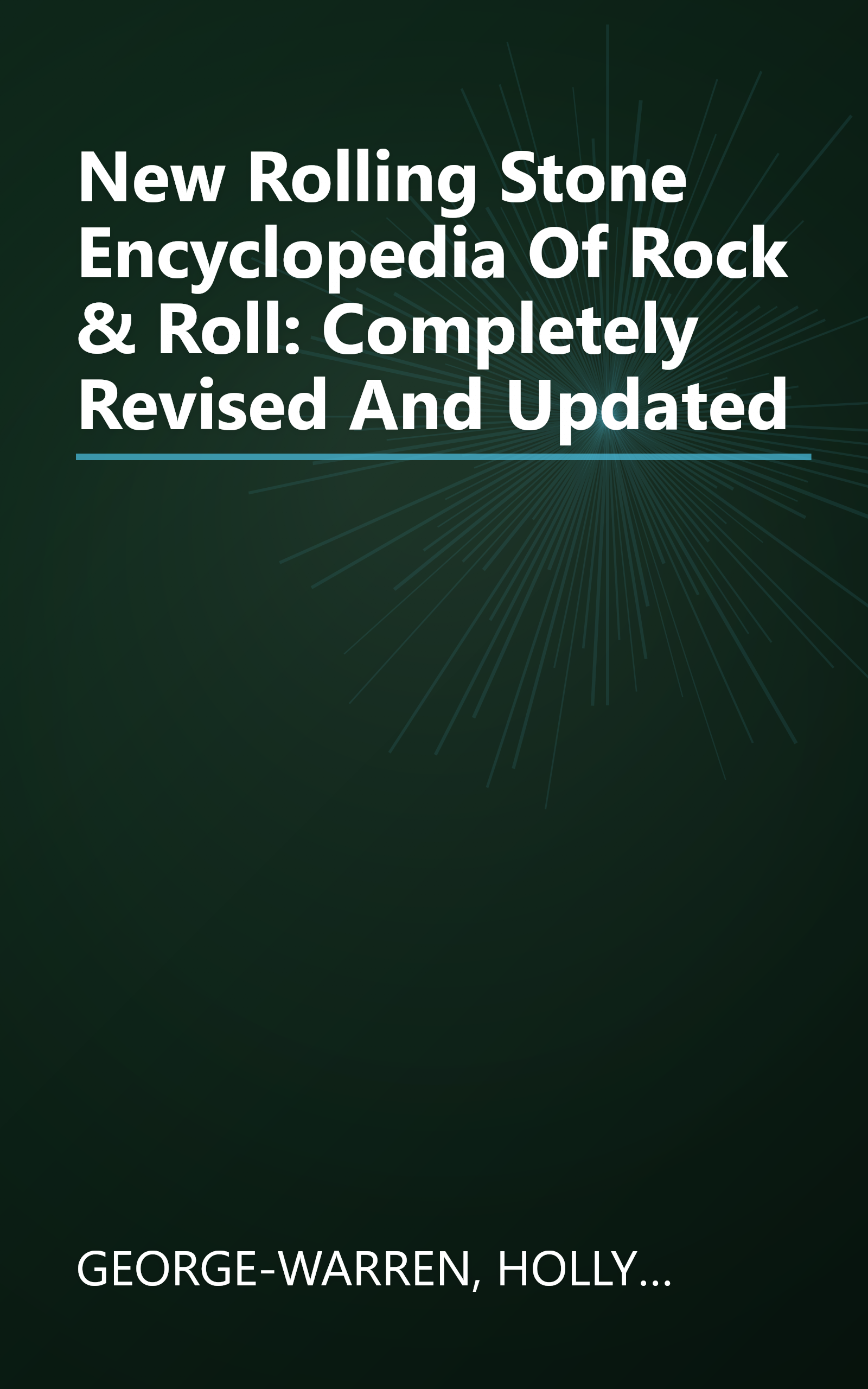 New Rolling Stone Encyclopedia Of Rock & Roll: Completely Revised And Updated book cover