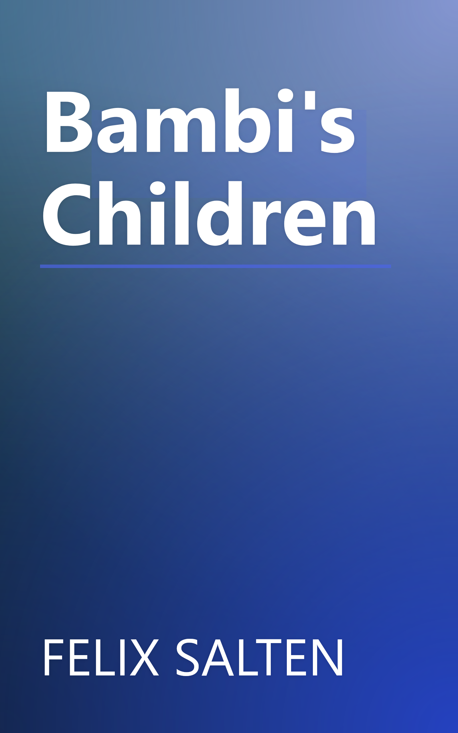 Bambi's Children book cover