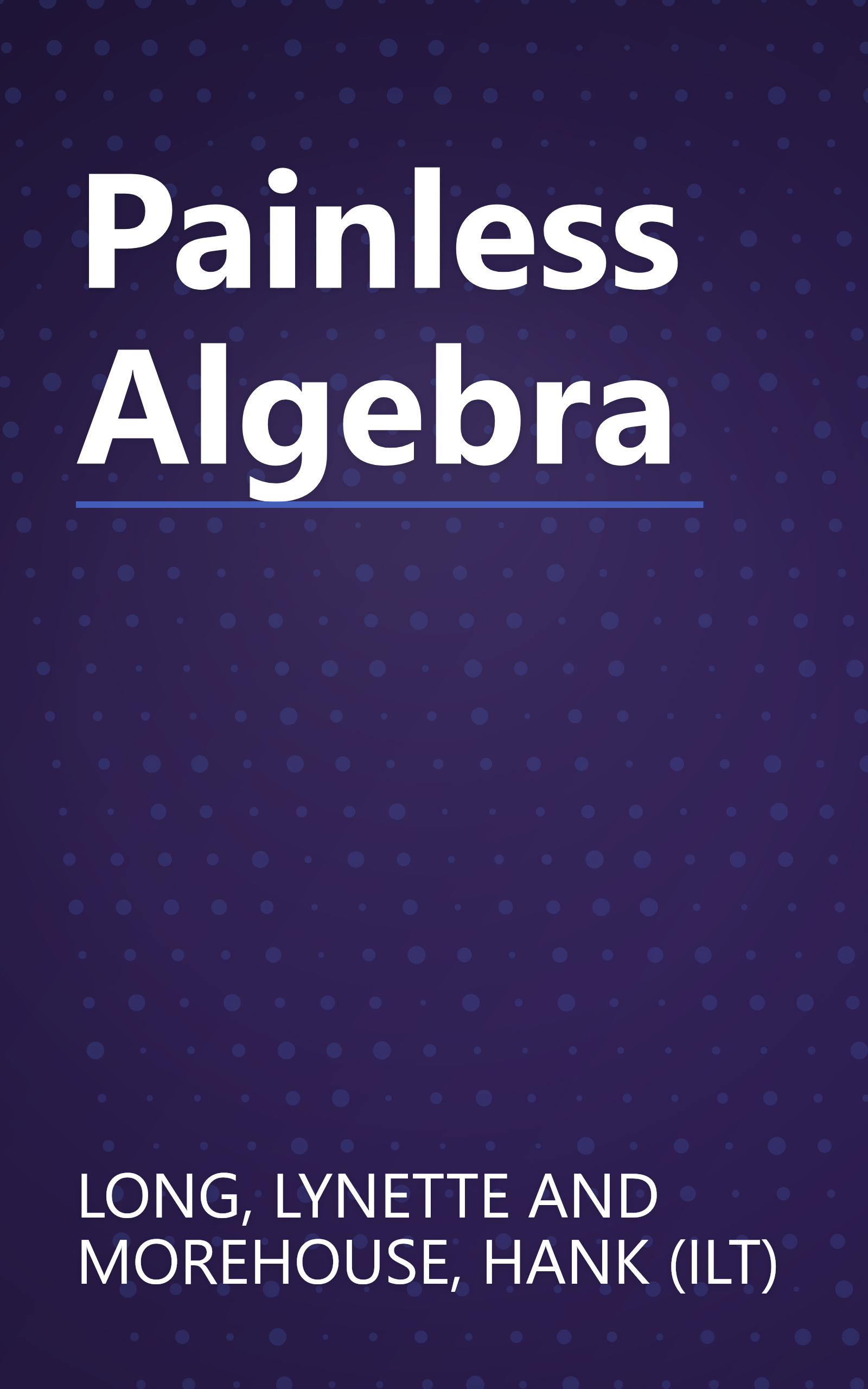 Painless Algebra book cover