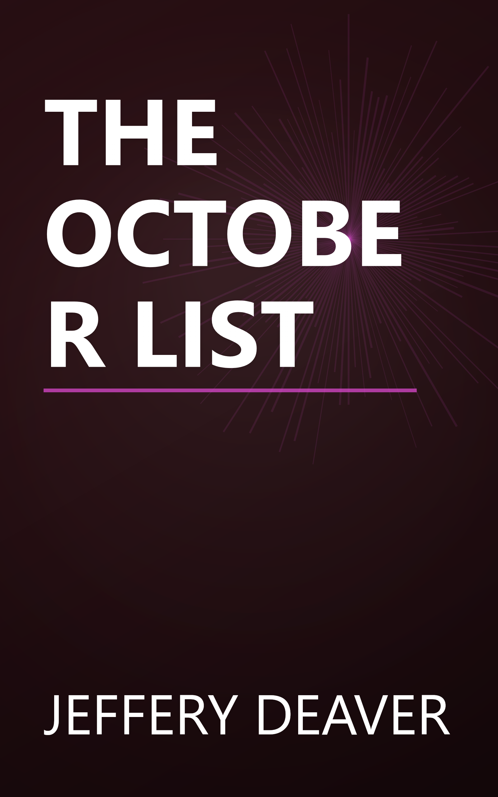 THE OCTOBER LIST book cover