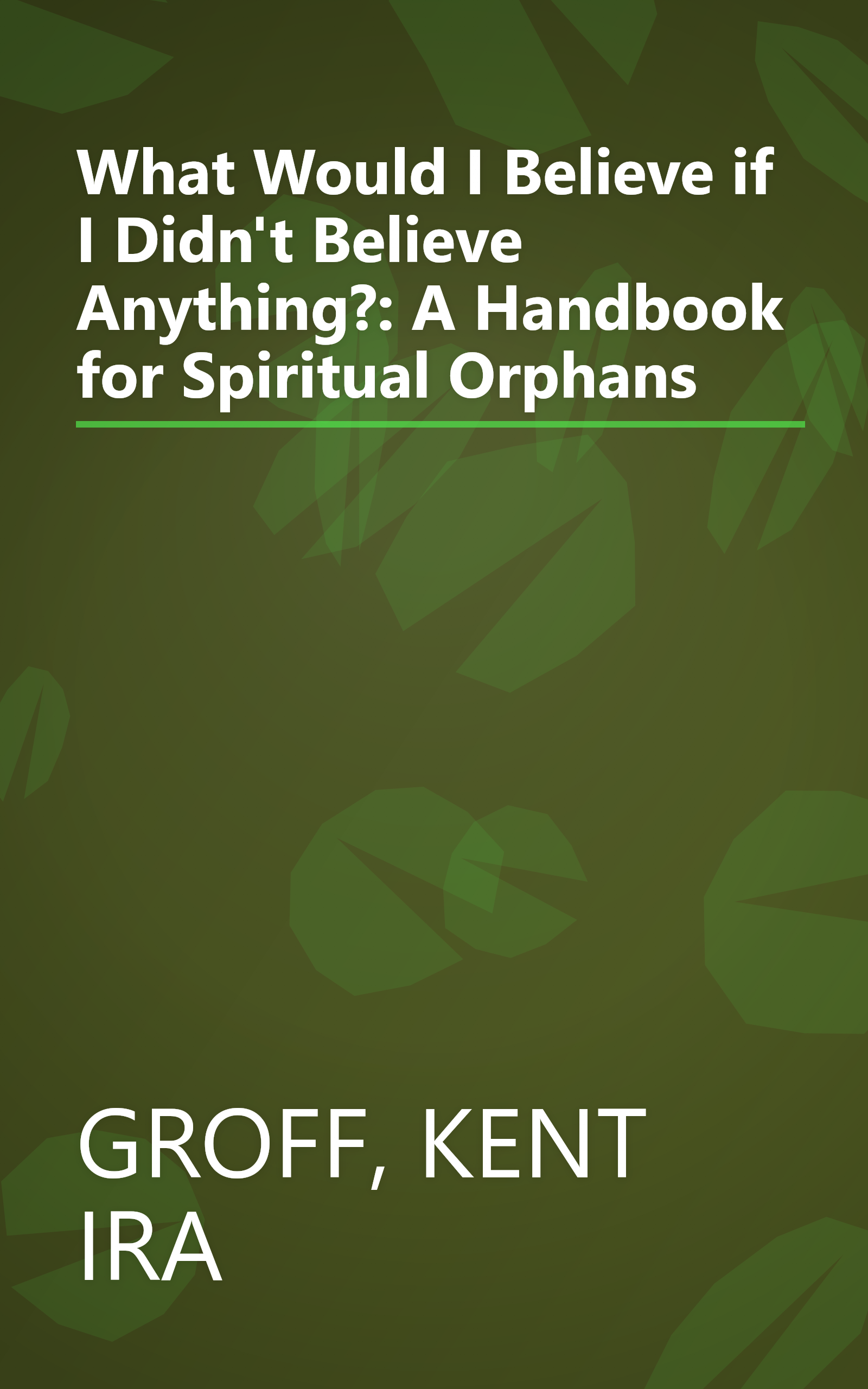 What Would I Believe if I Didn't Believe Anything?: A Handbook for Spiritual Orphans book cover