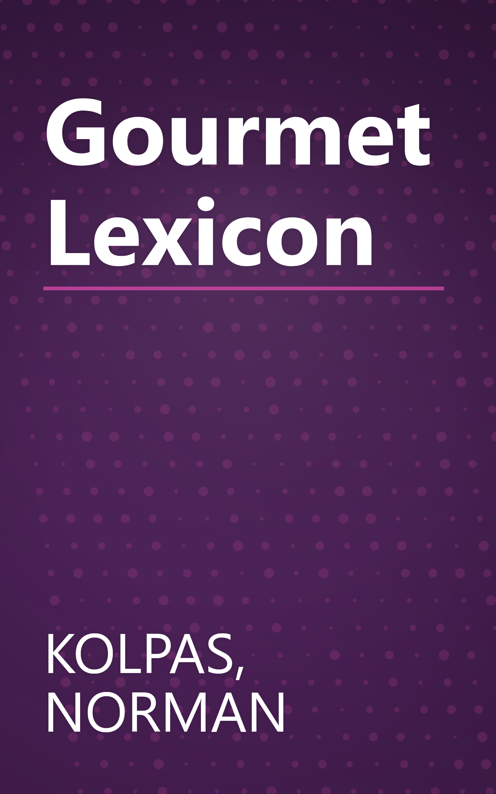 Gourmet Lexicon book cover