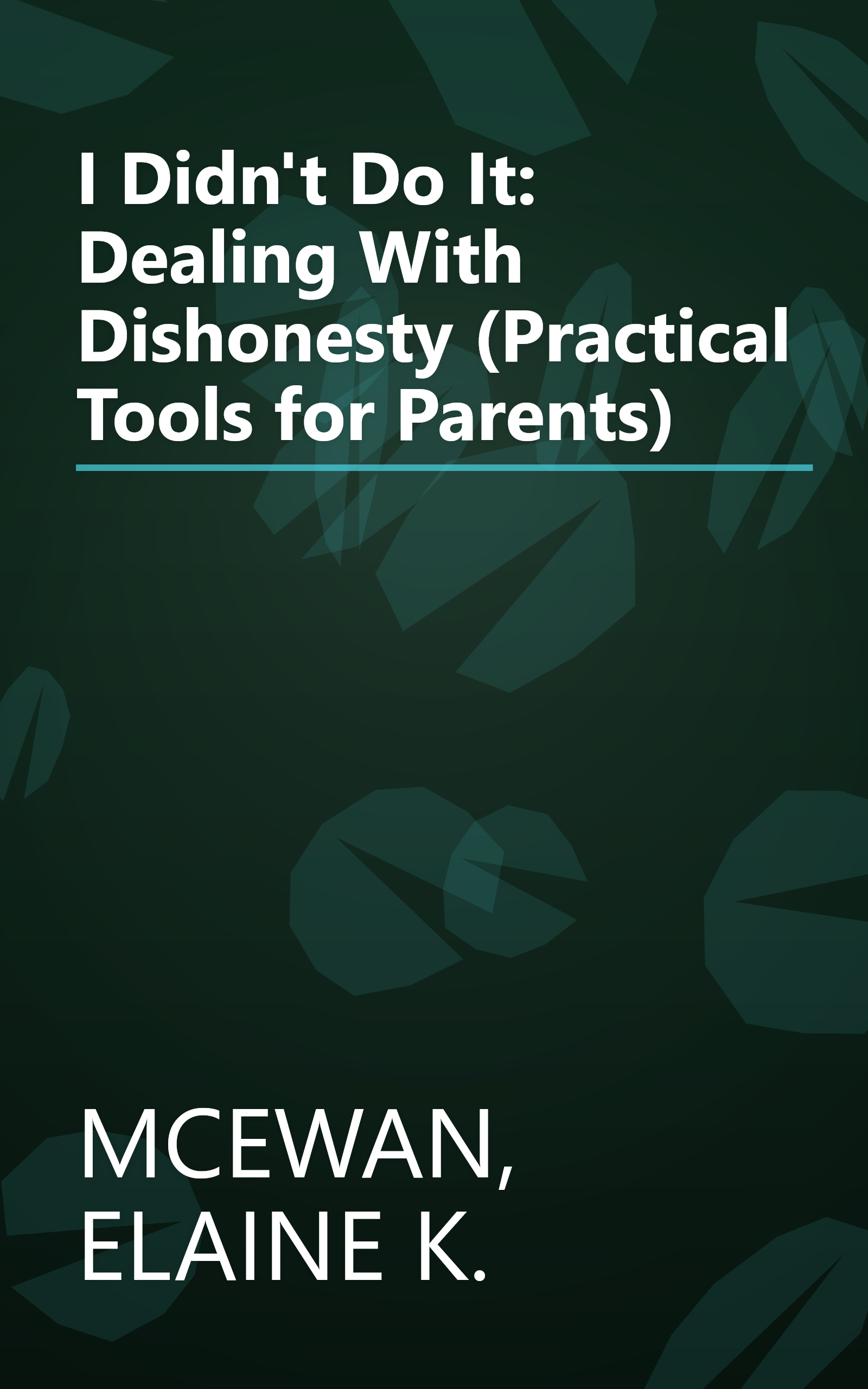 I Didn't Do It: Dealing With Dishonesty (Practical Tools for Parents) book cover