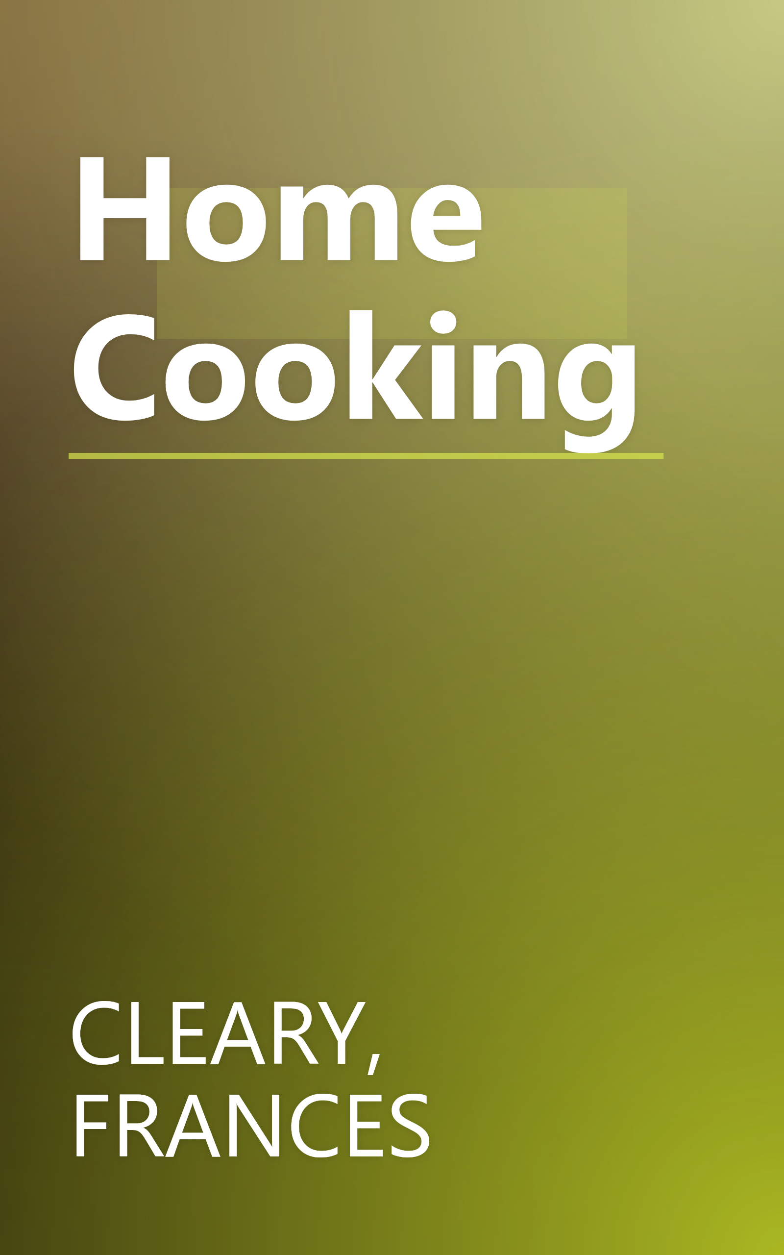 Home Cooking book cover