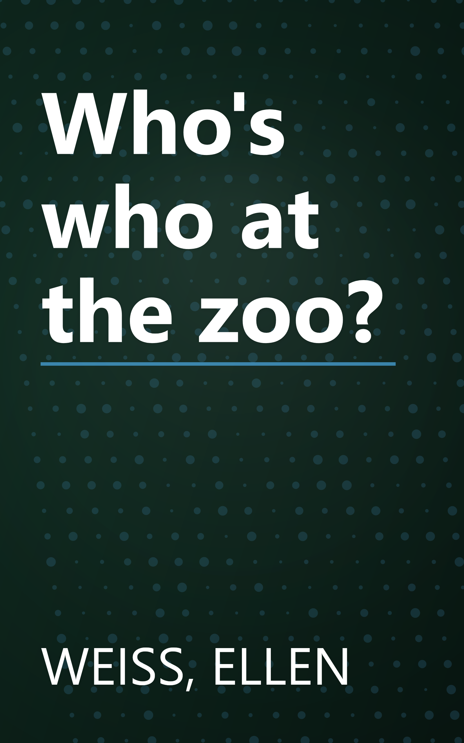 Who's who at the zoo? book cover