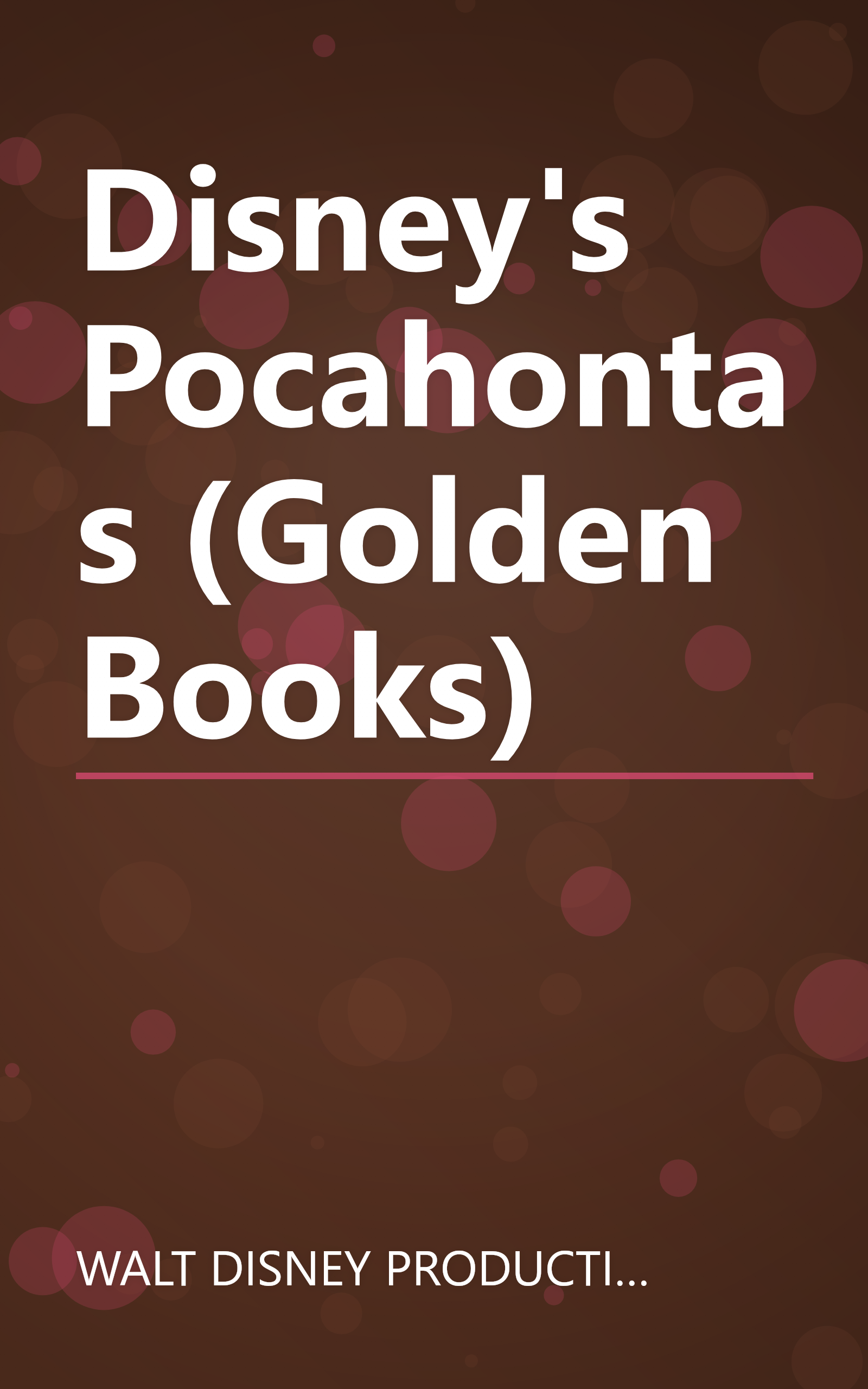 Disney's Pocahontas (Golden Books) book cover