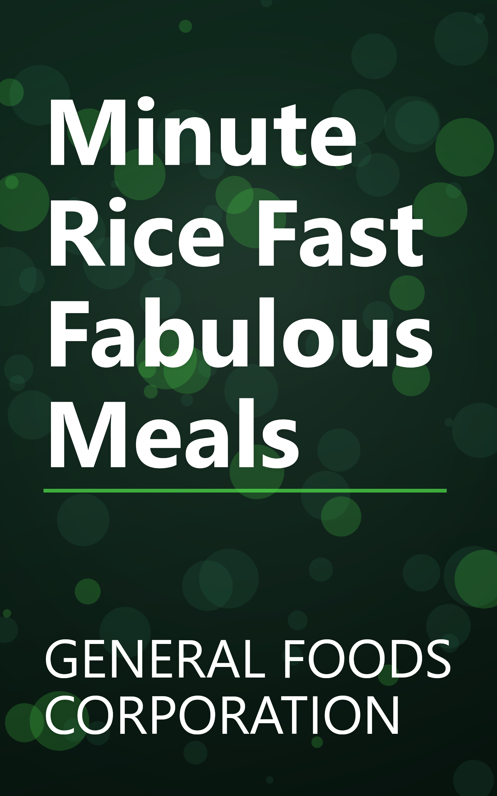 Minute Rice Fast Fabulous Meals book cover