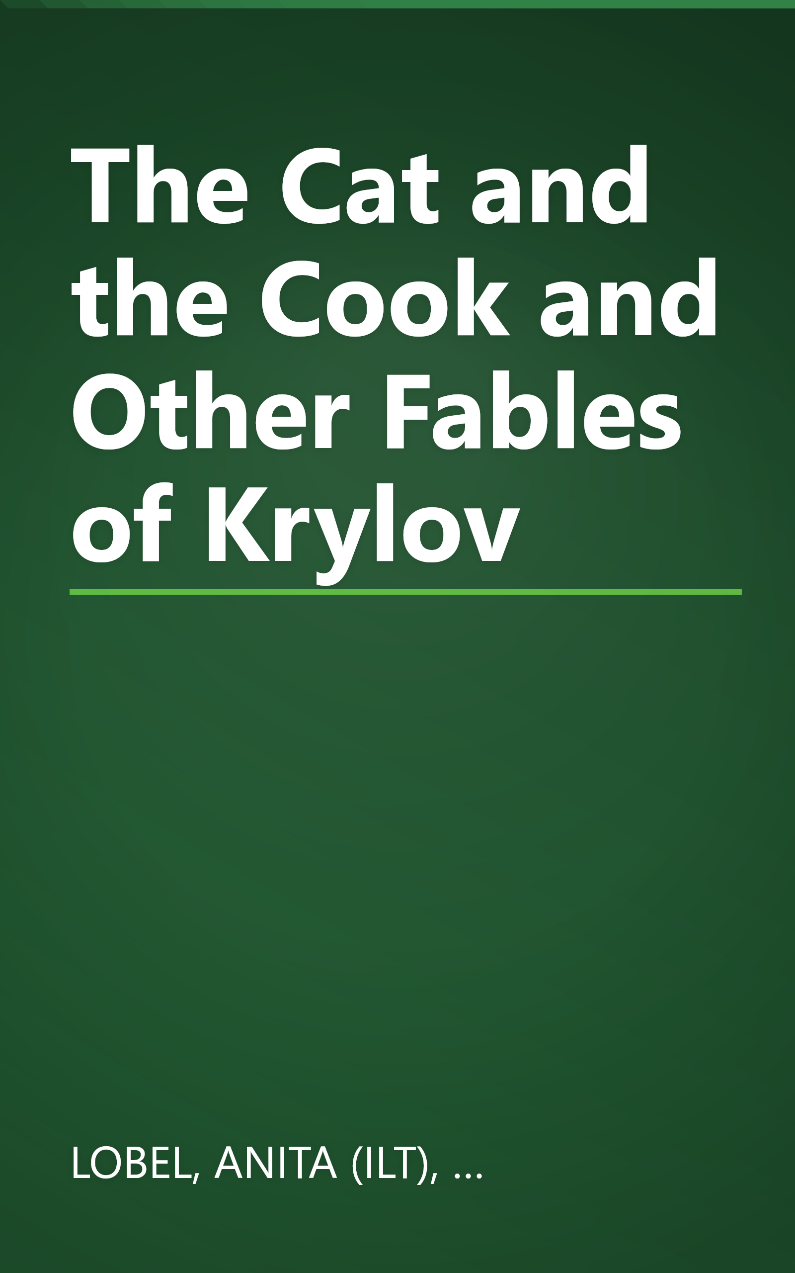 The Cat and the Cook and Other Fables of Krylov book cover