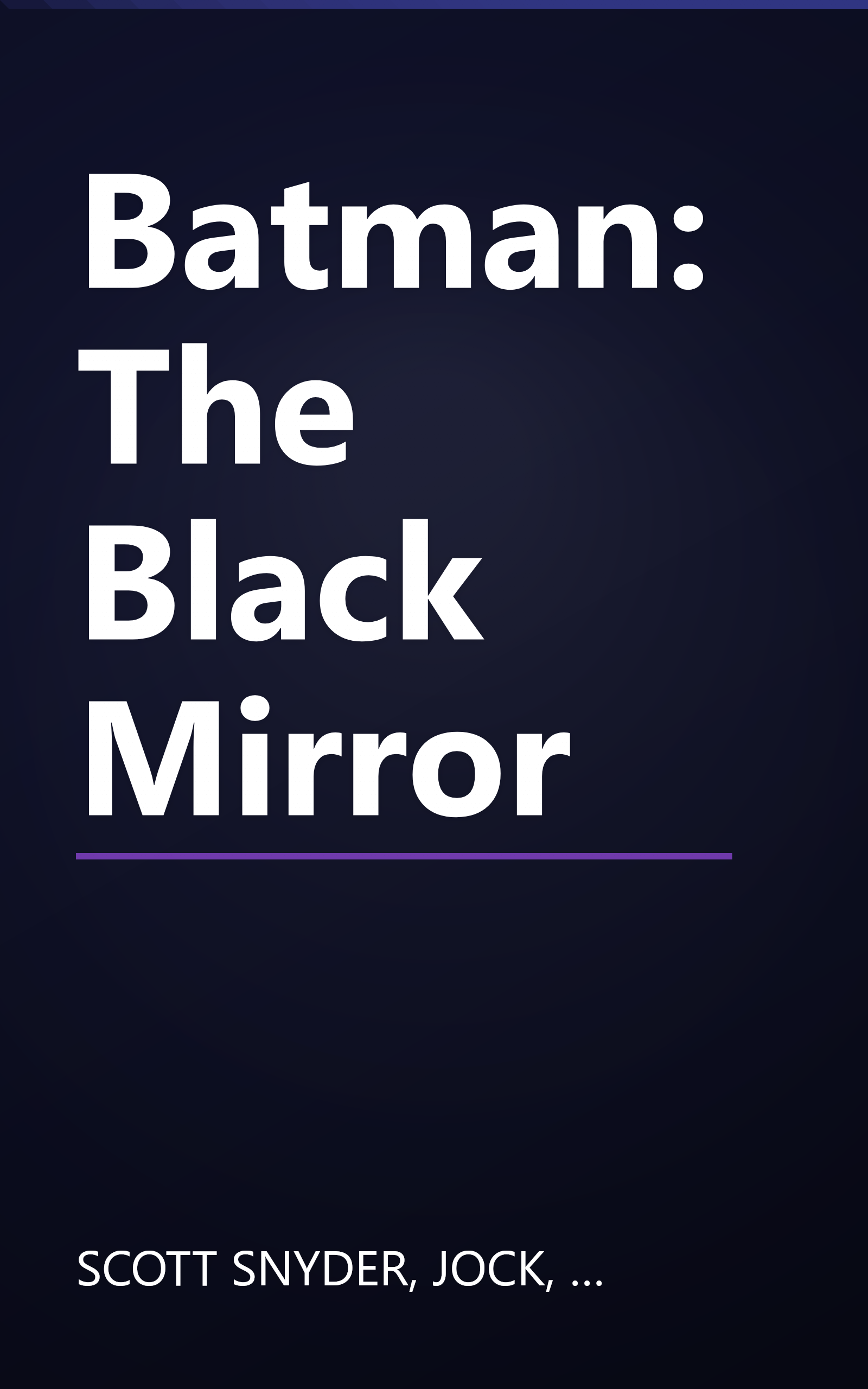 Batman: The Black Mirror book cover