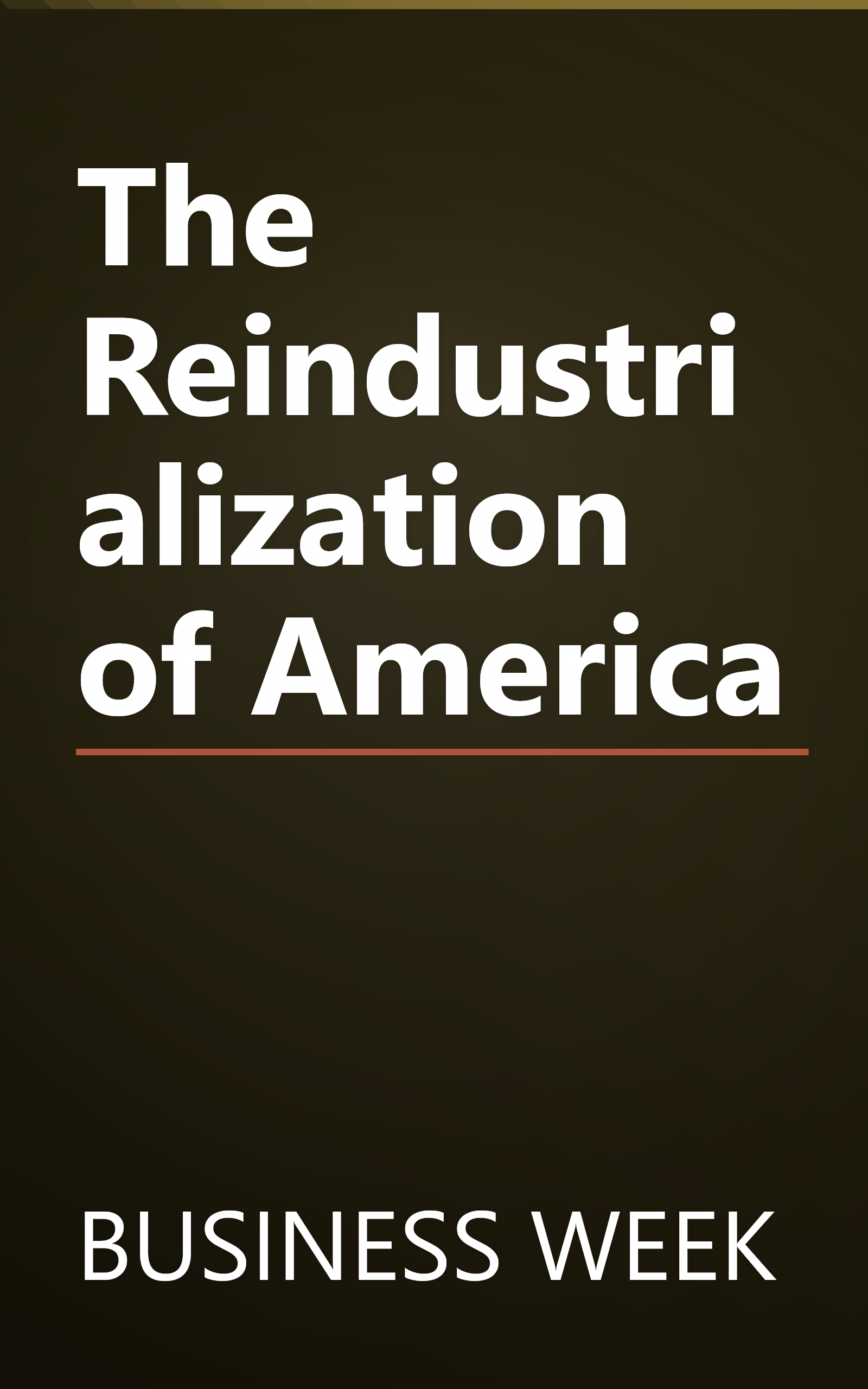The Reindustrialization of America book cover