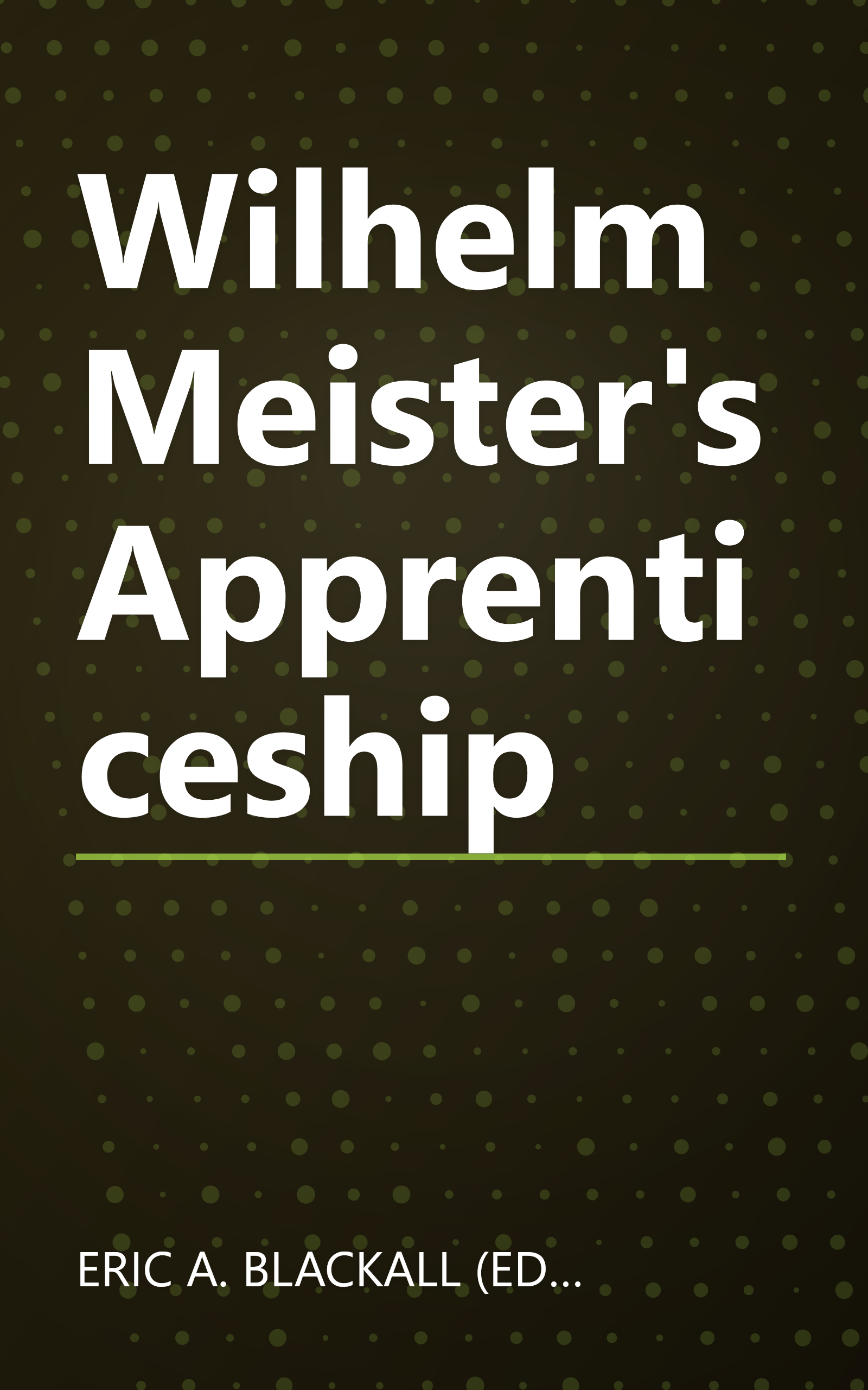 Wilhelm Meister's Apprenticeship book cover