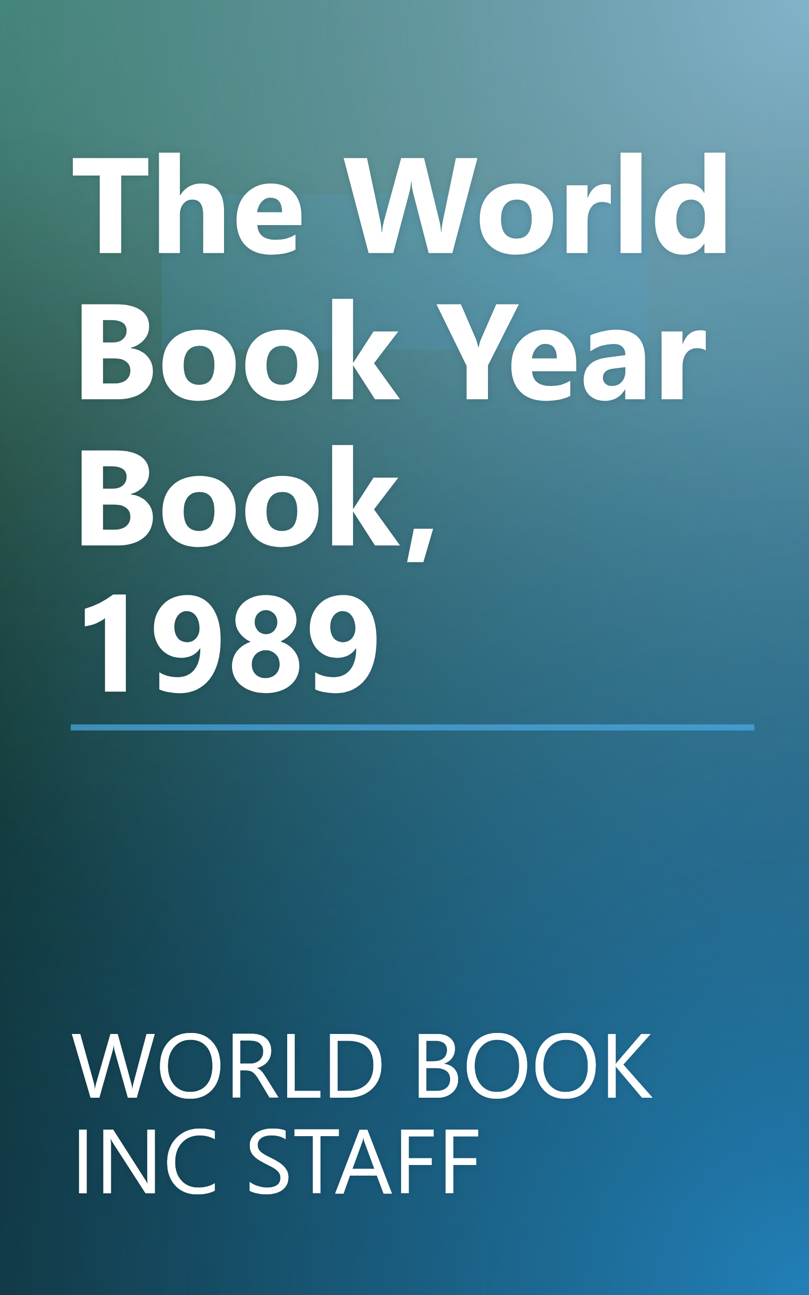 The World Book Year Book, 1989 book cover