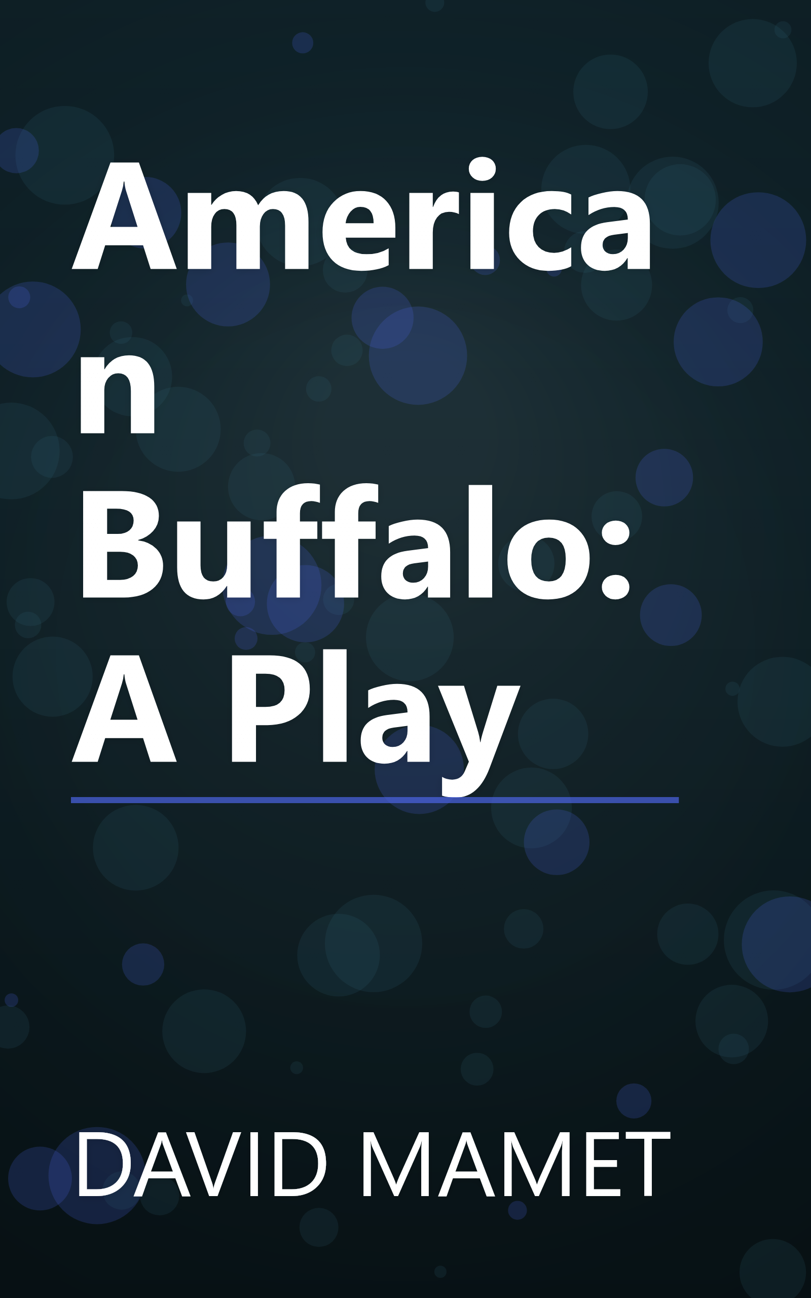 American Buffalo: A Play book cover