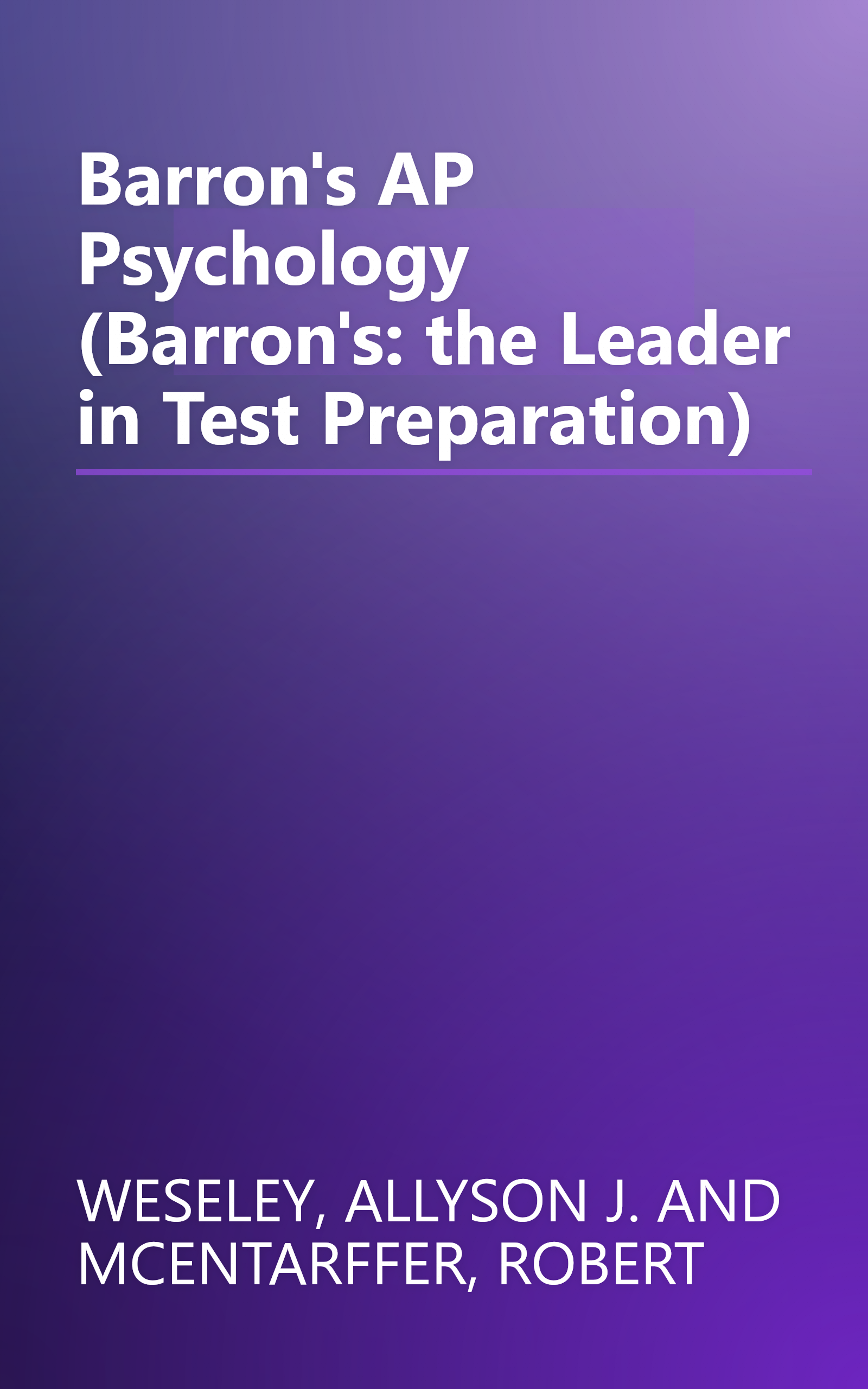 Barron's AP Psychology (Barron's: the Leader in Test Preparation) book cover
