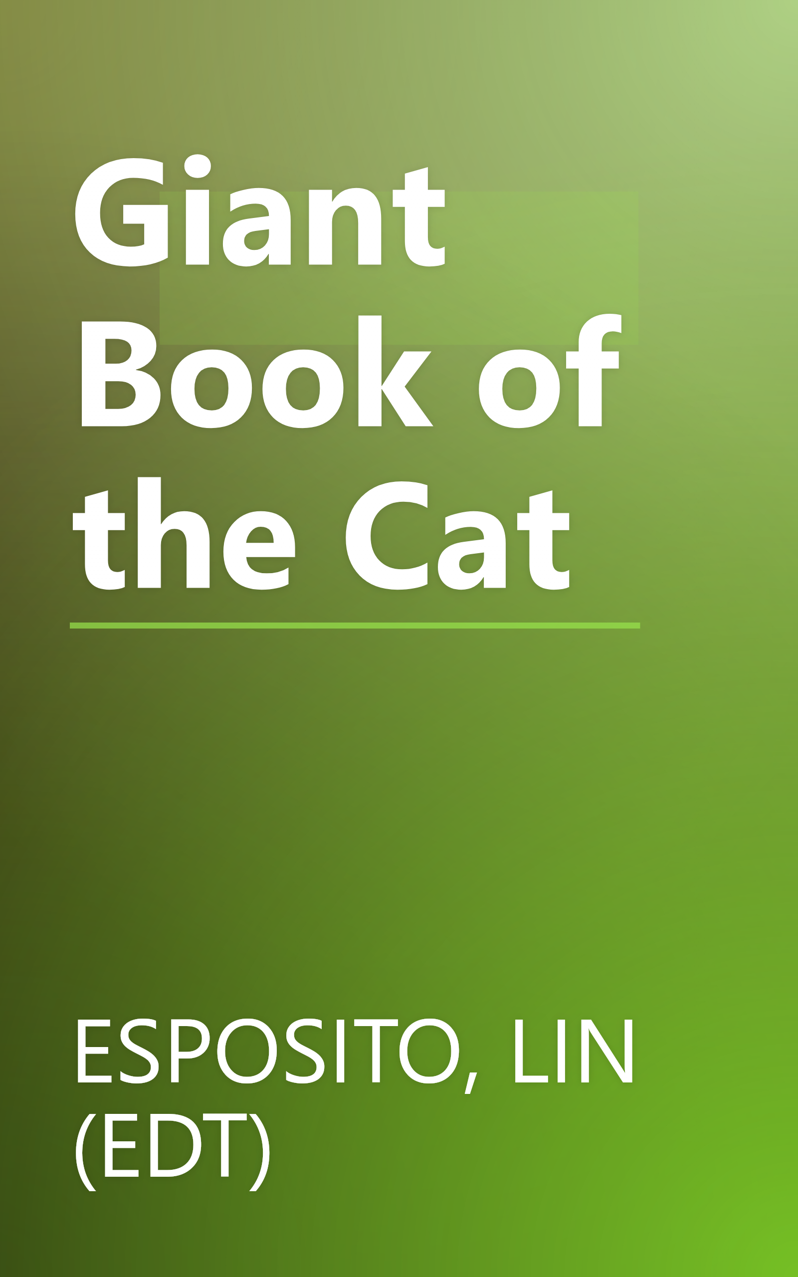 Giant Book of the Cat book cover