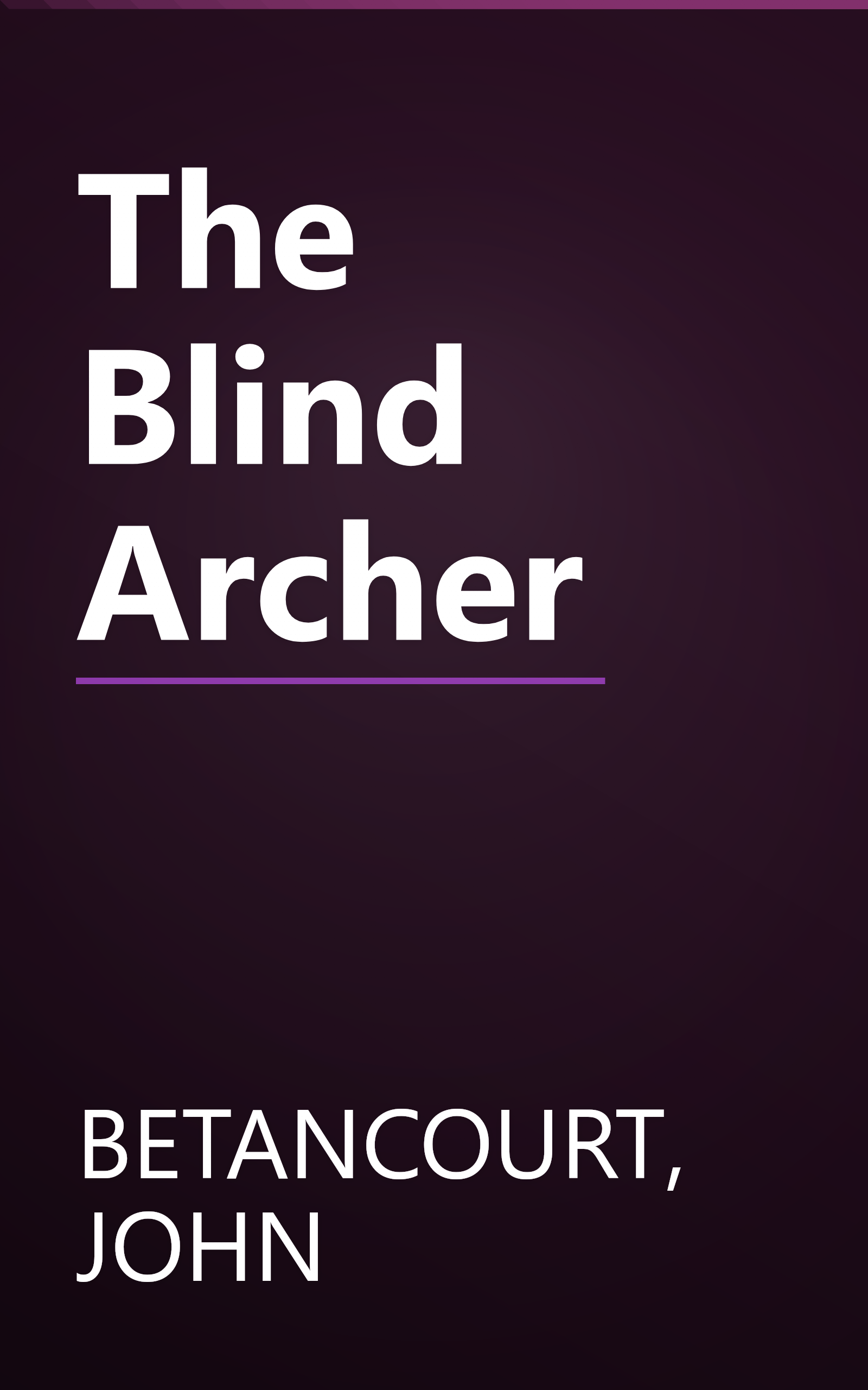 The Blind Archer book cover