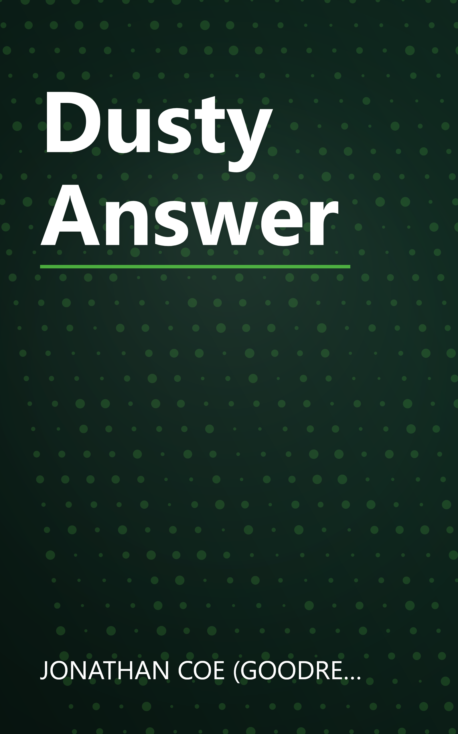 Dusty Answer book cover