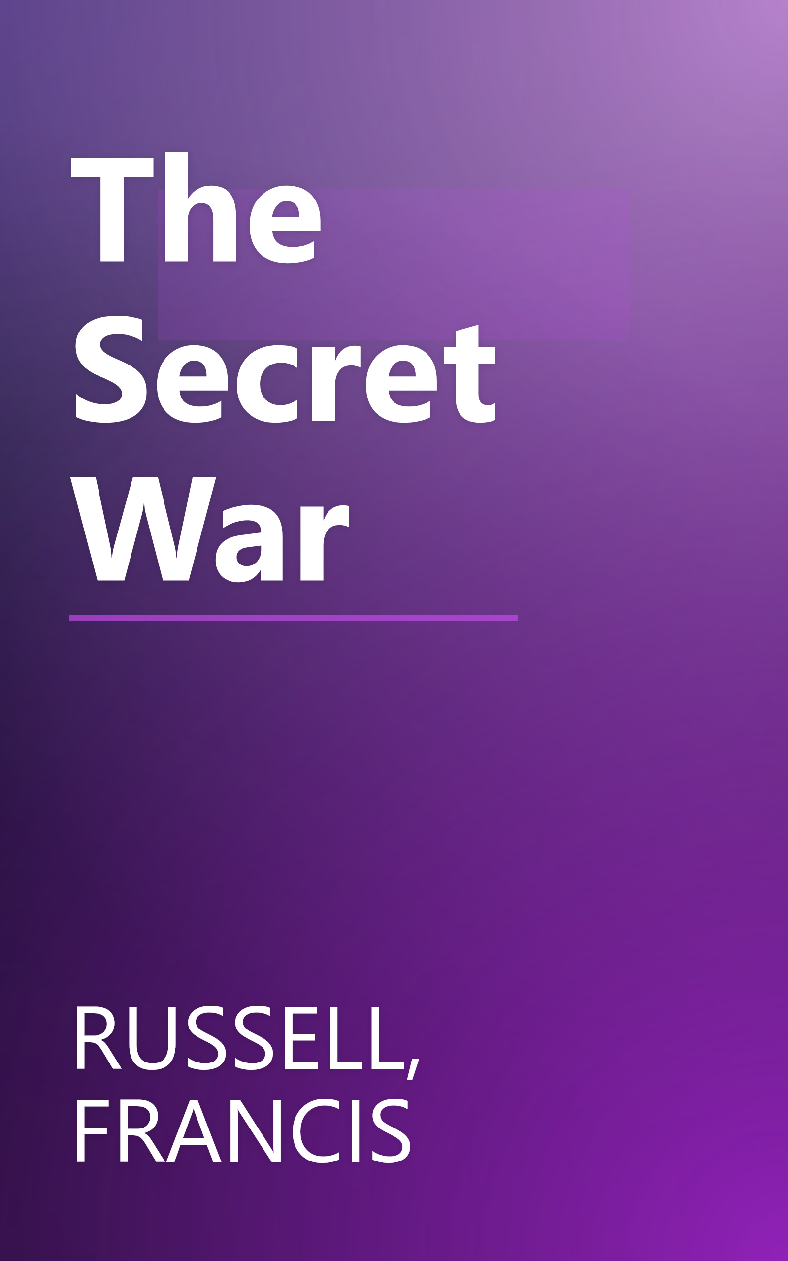 The Secret War book cover