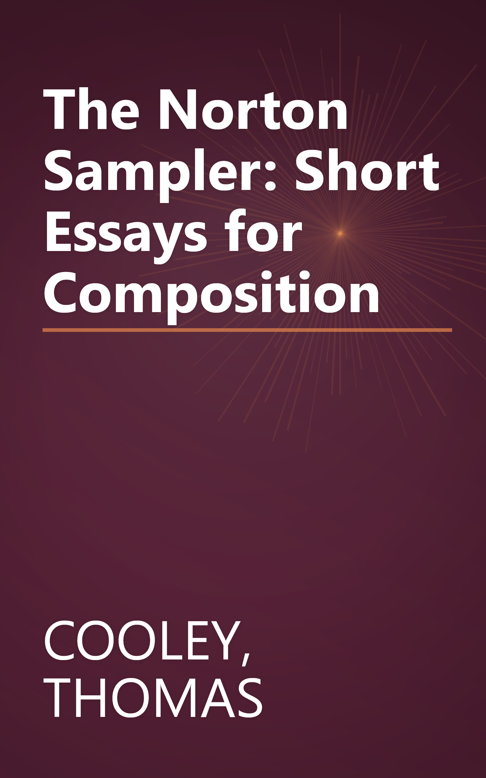 The Norton Sampler: Short Essays for Composition book cover