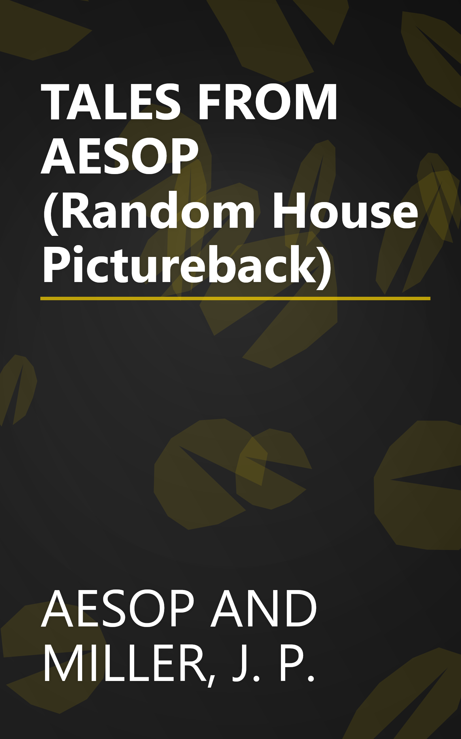TALES FROM AESOP (Random House Pictureback) book cover