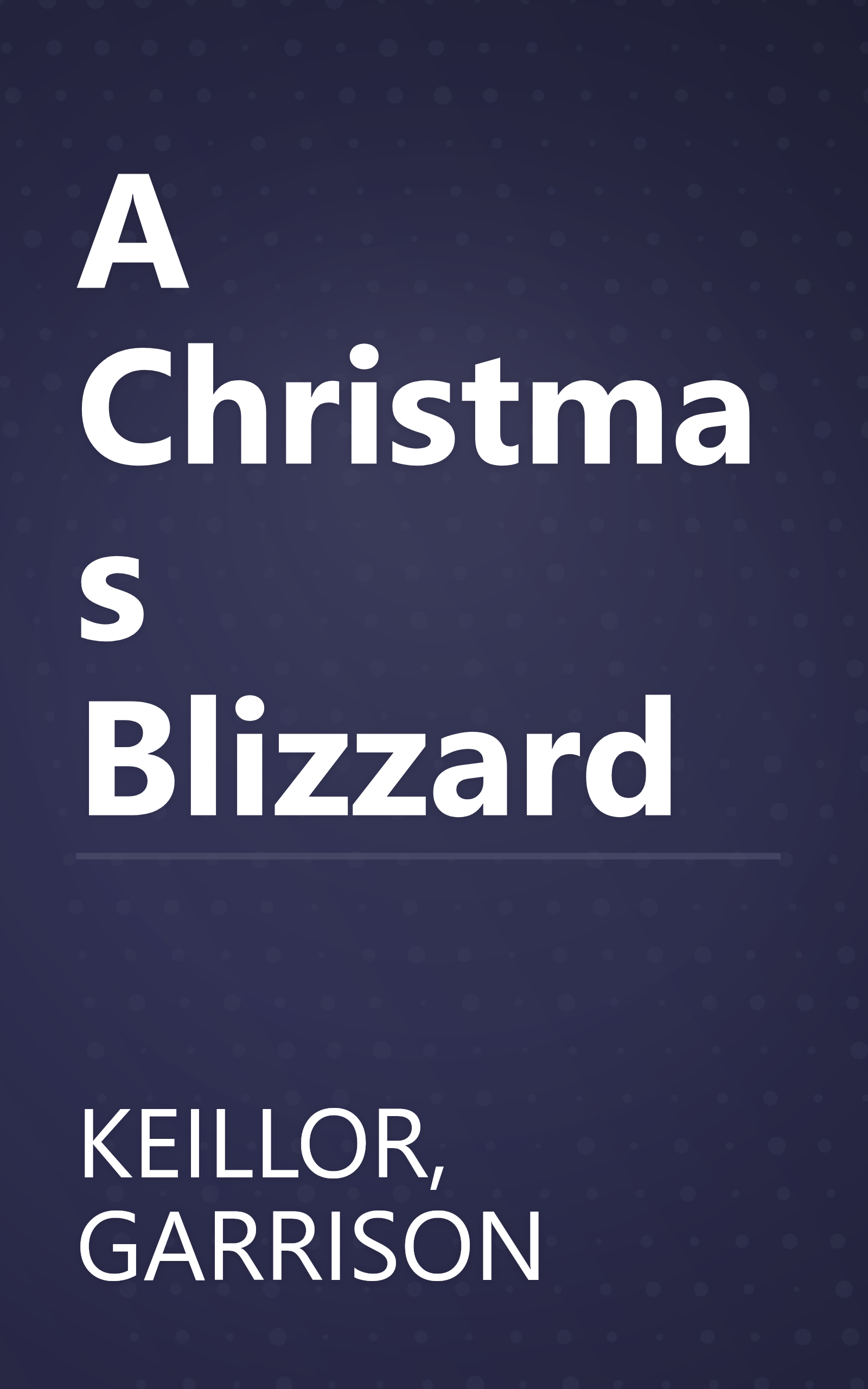A Christmas Blizzard book cover