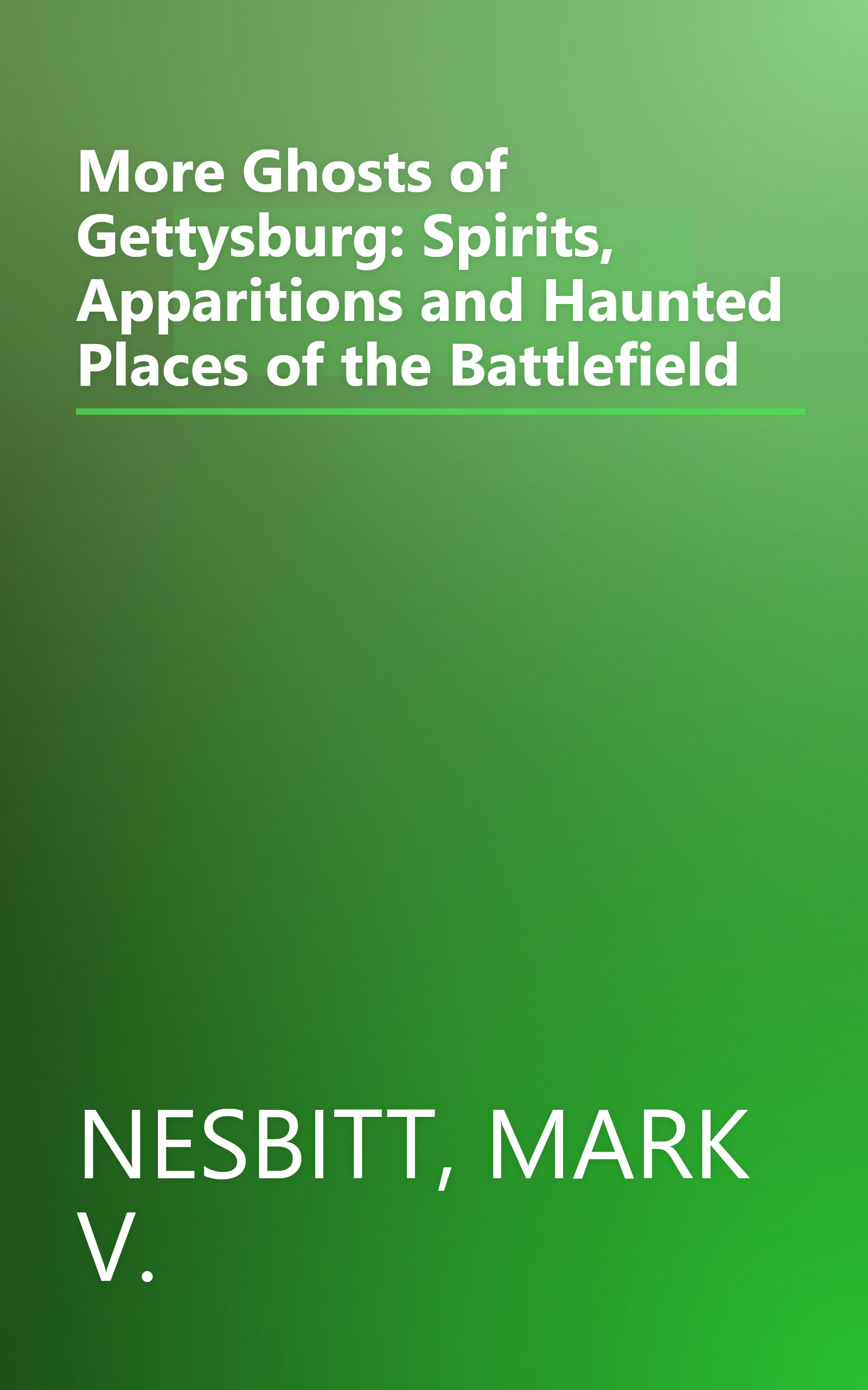 More Ghosts of Gettysburg: Spirits, Apparitions and Haunted Places of the Battlefield book cover