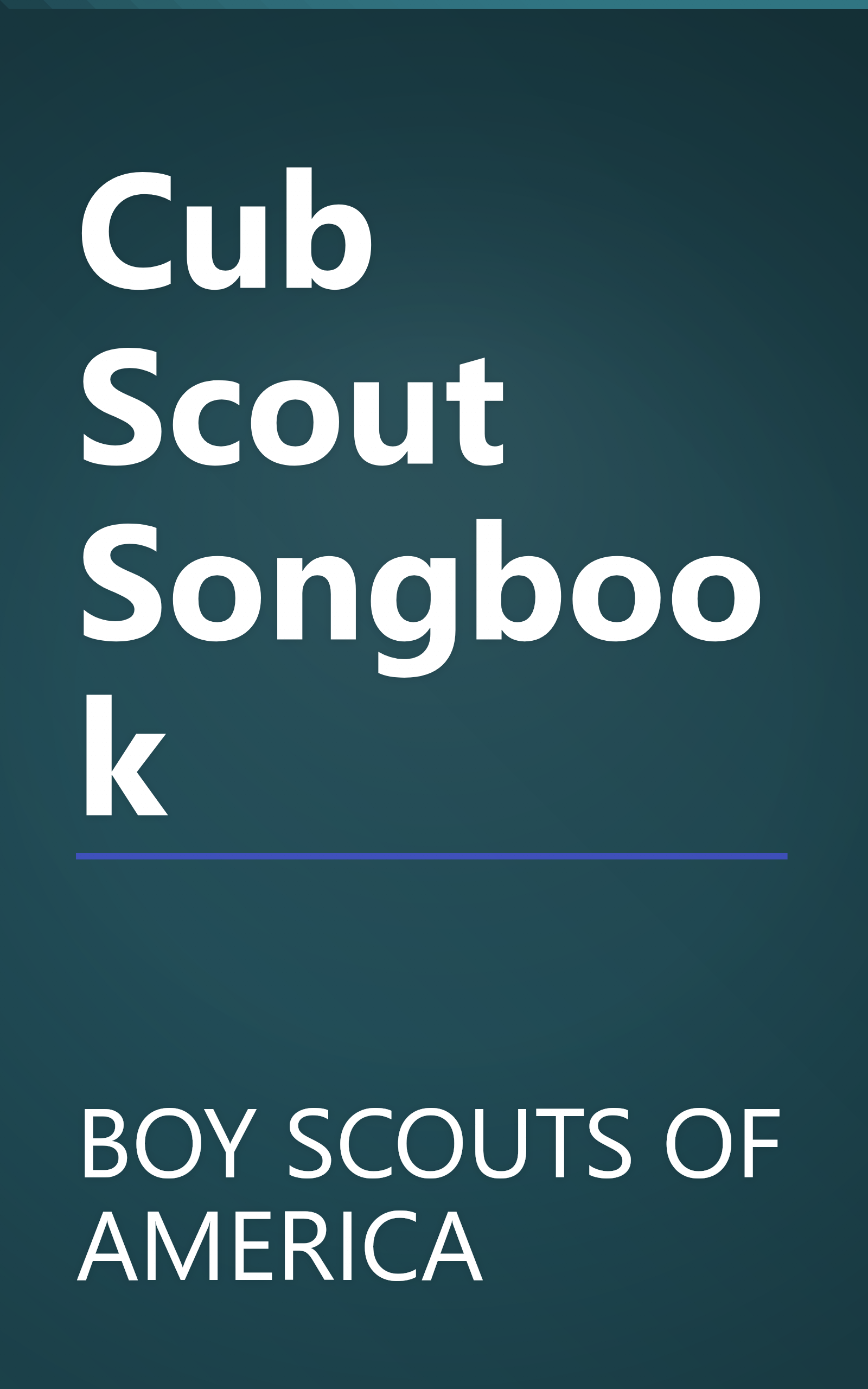Cub Scout Songbook book cover