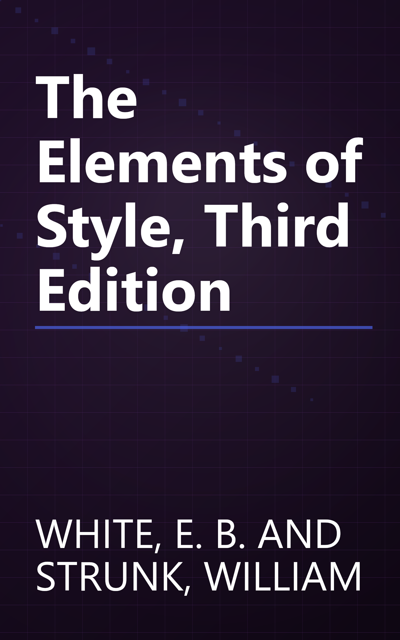 The Elements of Style, Third Edition book cover