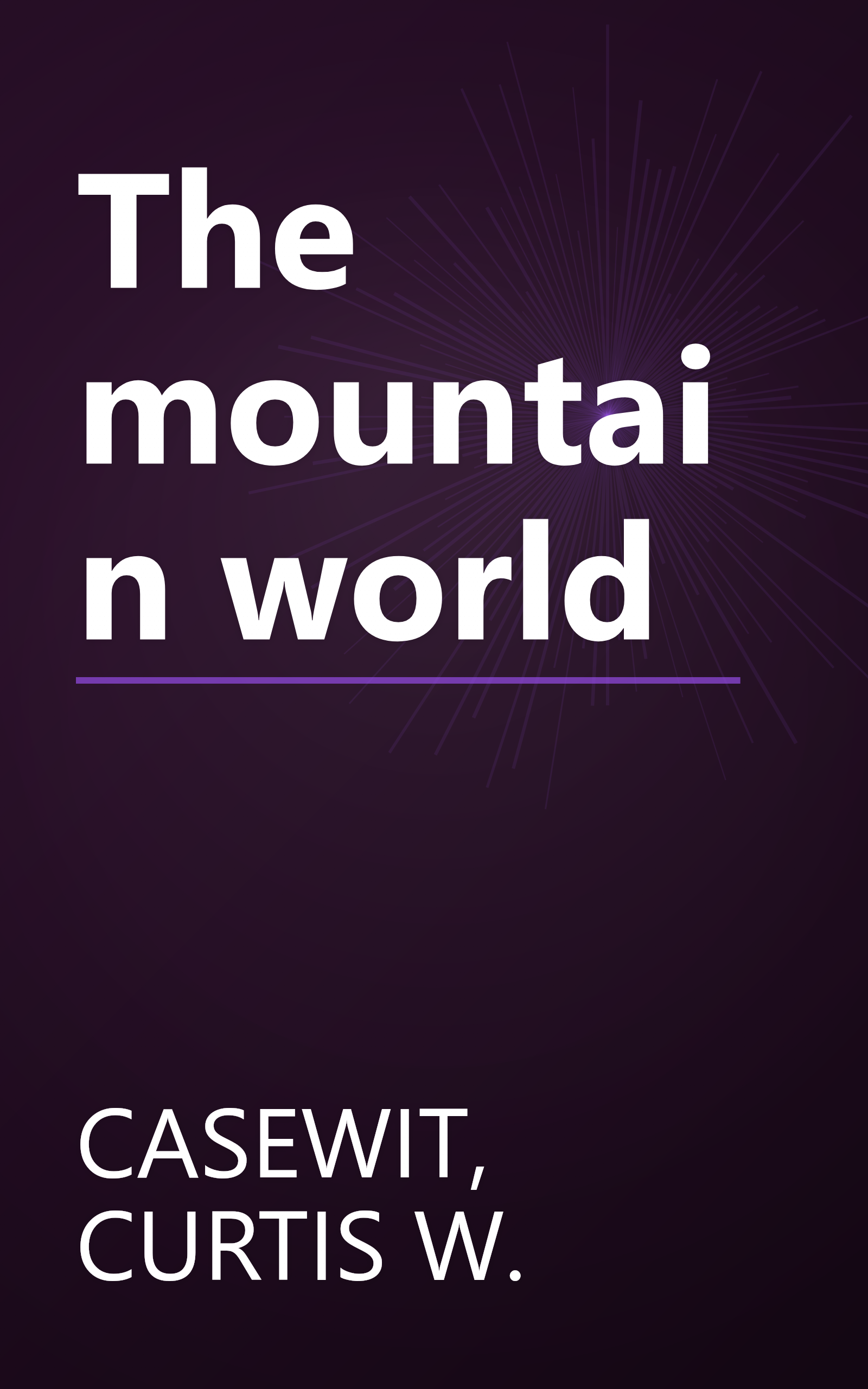 The mountain world book cover