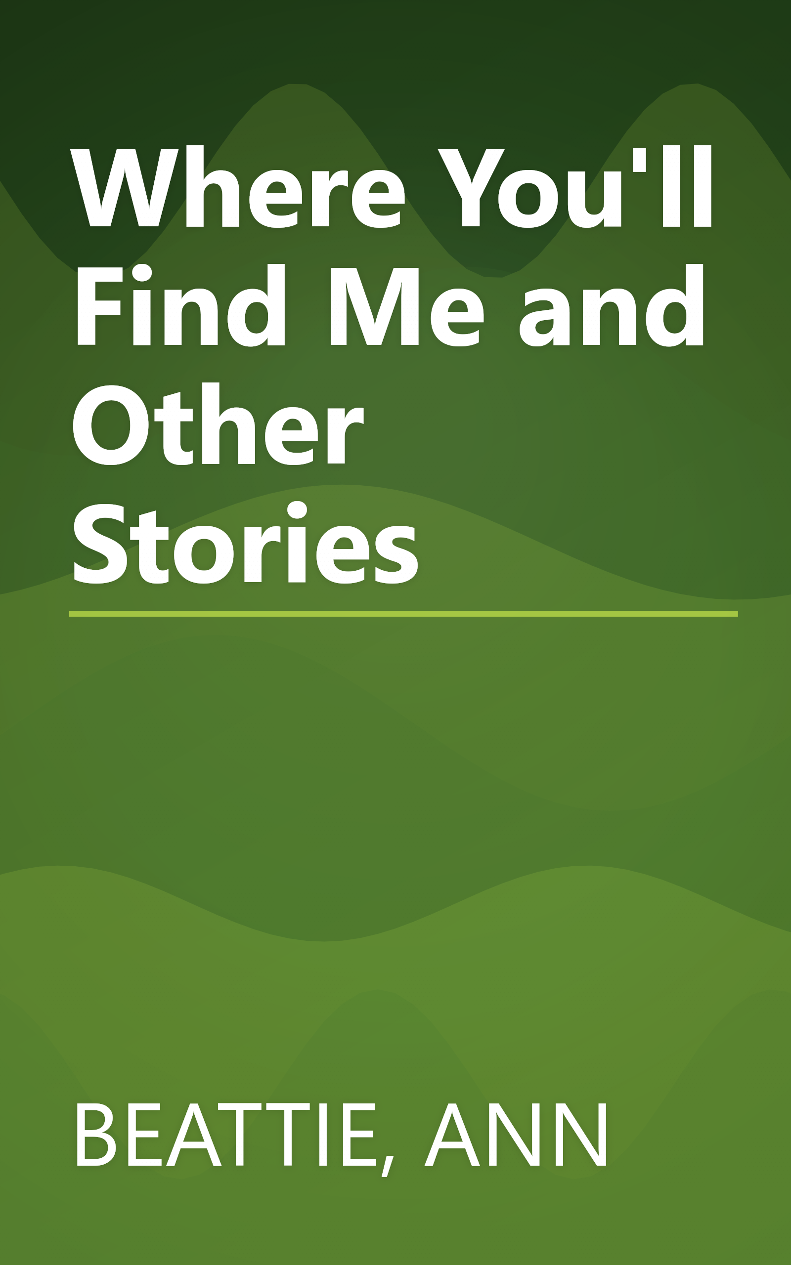 Where You'll Find Me and Other Stories book cover