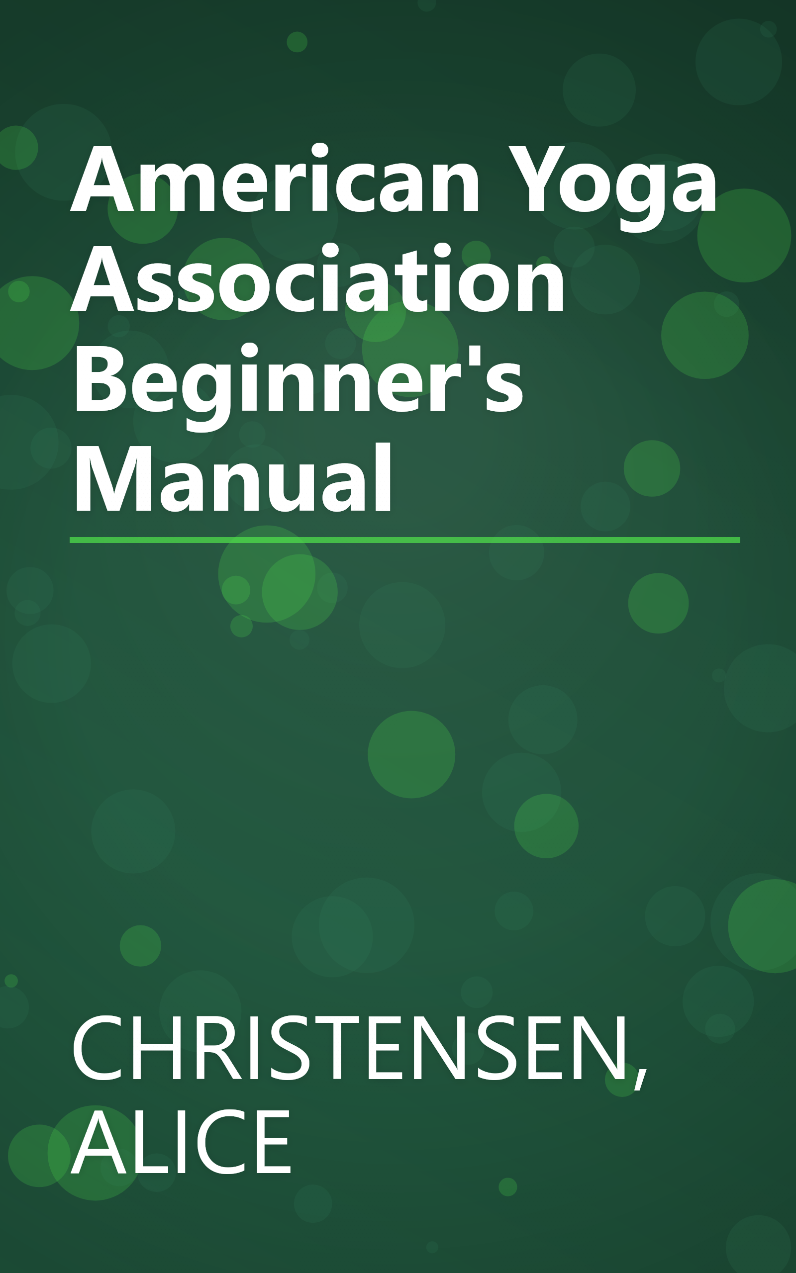 American Yoga Association Beginner's Manual book cover