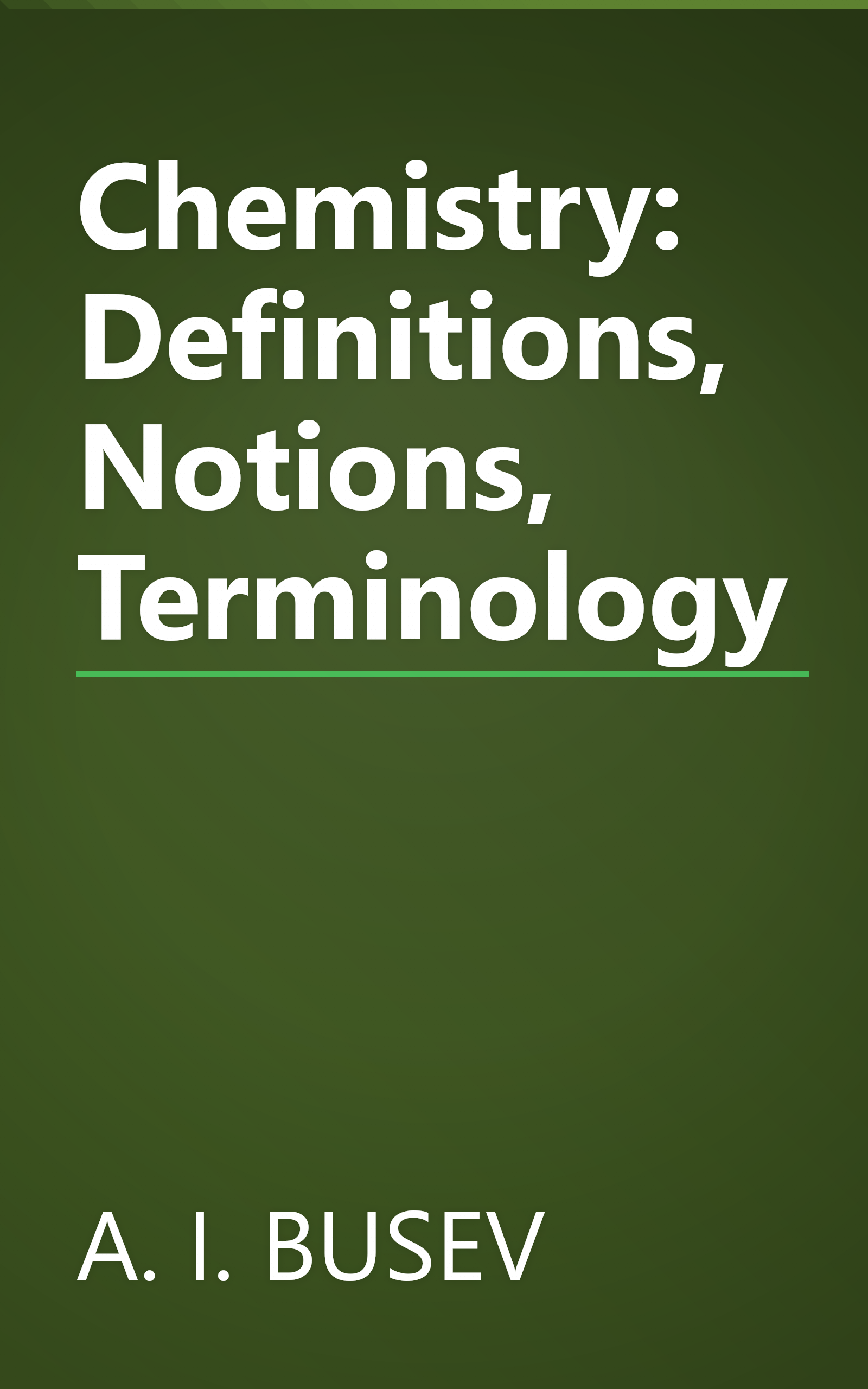 Chemistry: Definitions, Notions, Terminology book cover