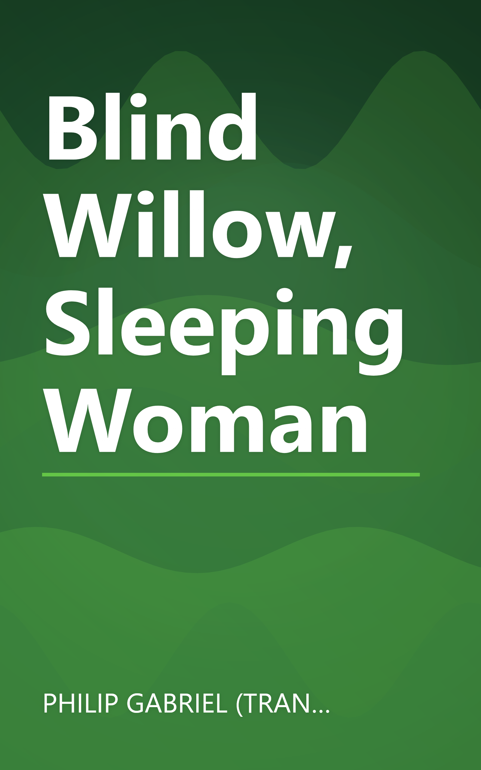 Blind Willow, Sleeping Woman book cover