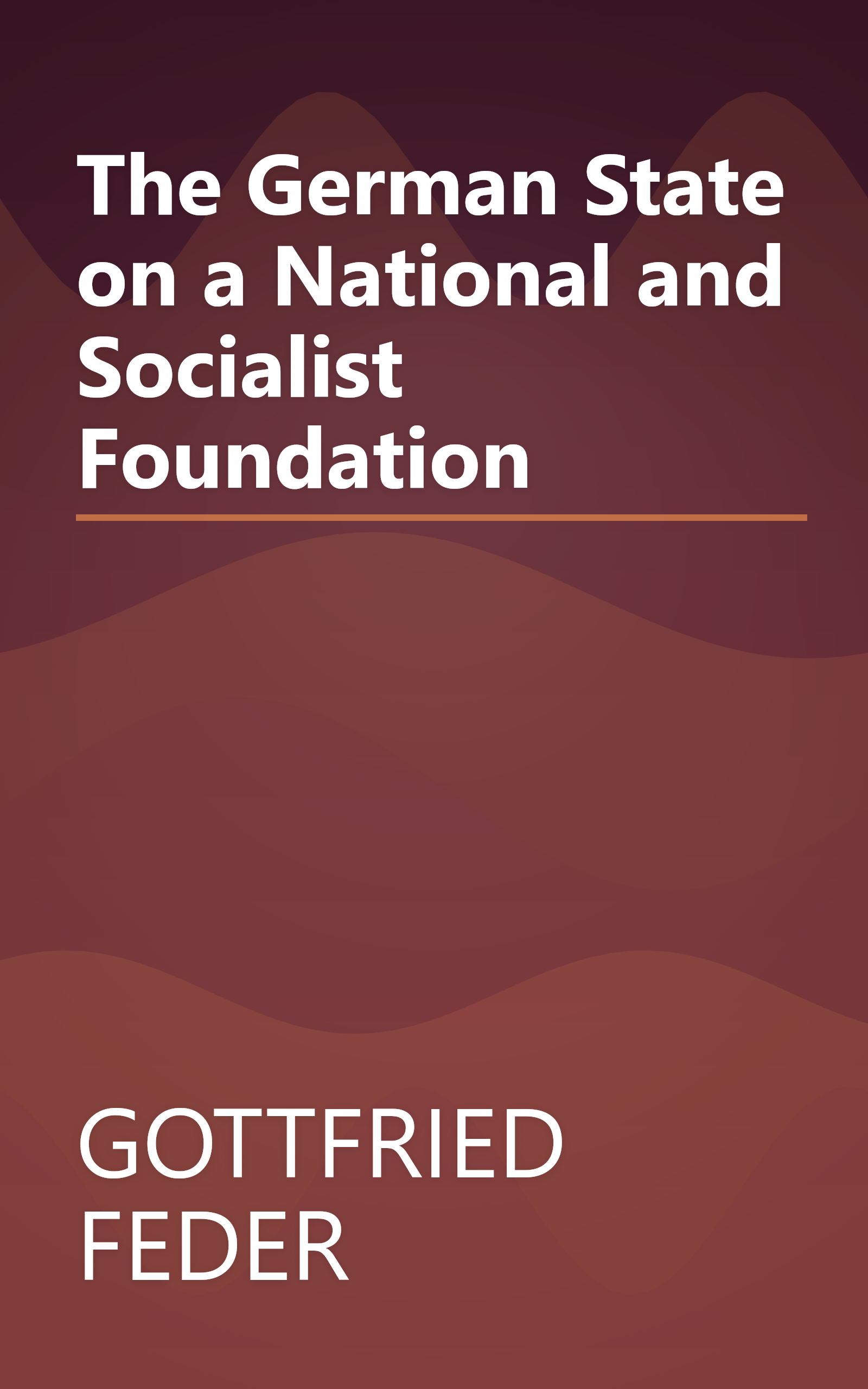 The German State on a National and Socialist Foundation book cover